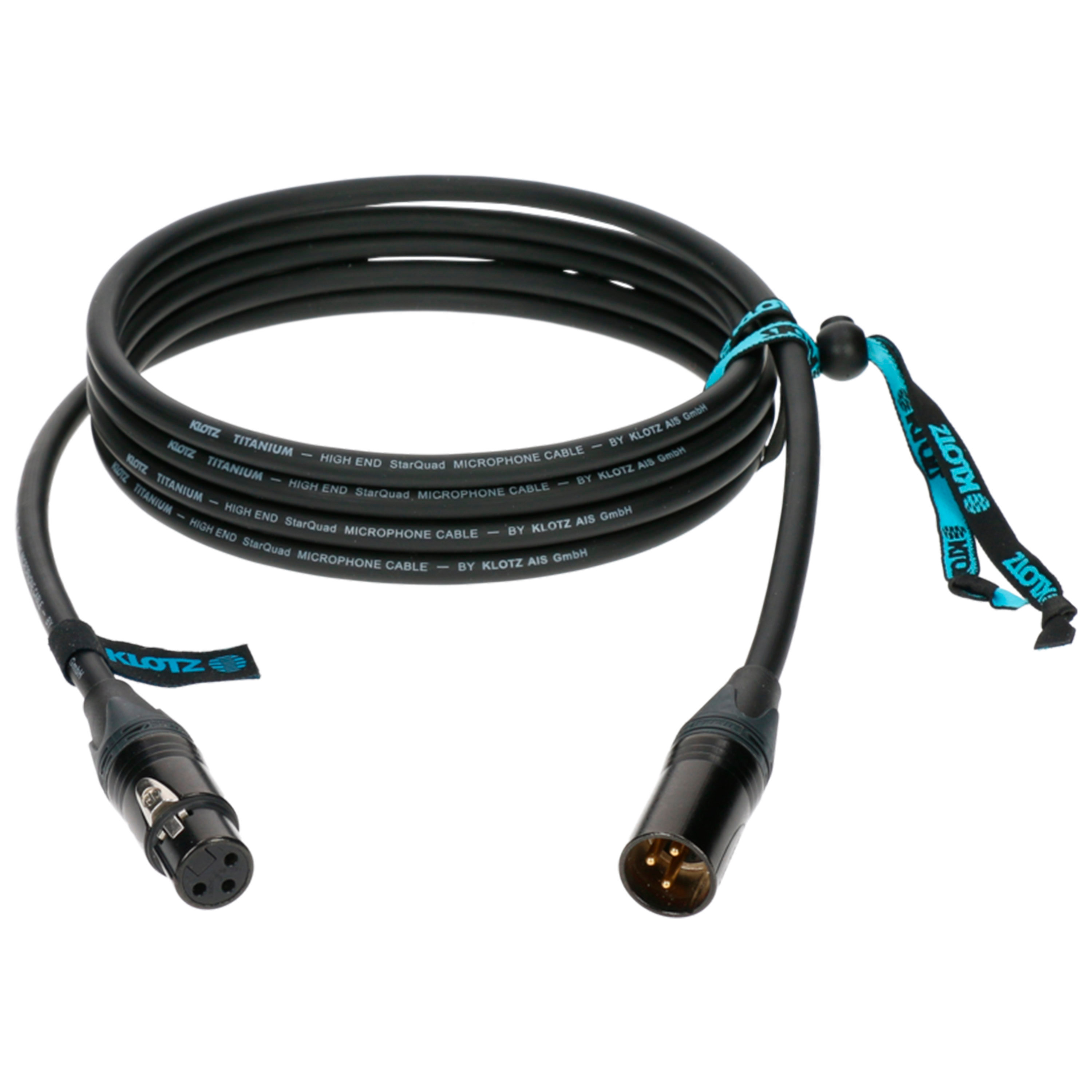 Klotz Câble Titanium StarQuad XLR mâle/femelle Neutrik, 3m - Câble ...