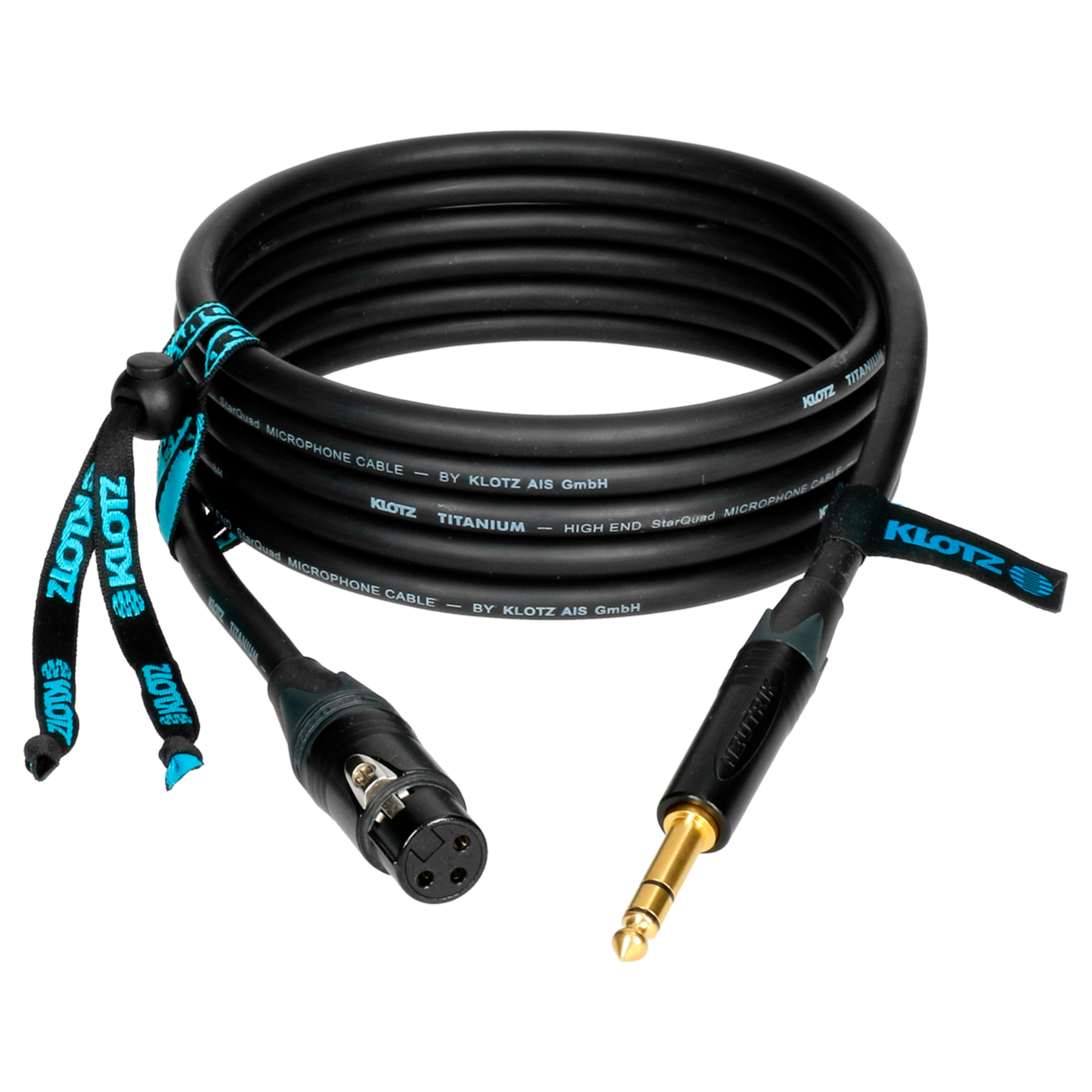 Klotz Câble Titanium StarQuad XLR femelle / Jack TRS Neutrik, 5m ...