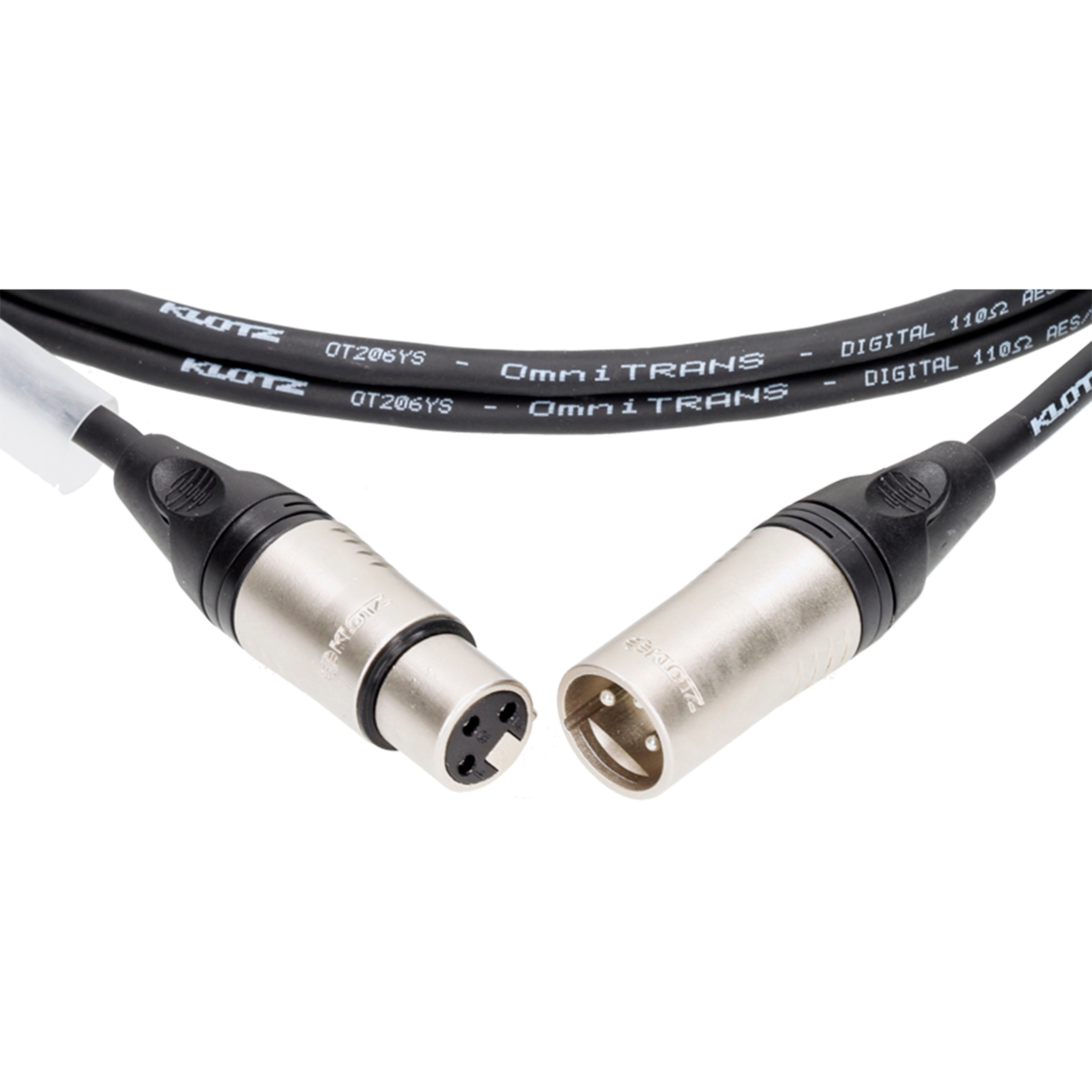 Klotz Câble AES et DMX XLR 3p. mâle/femelle, 3m - Câble DMX SonoVente.com