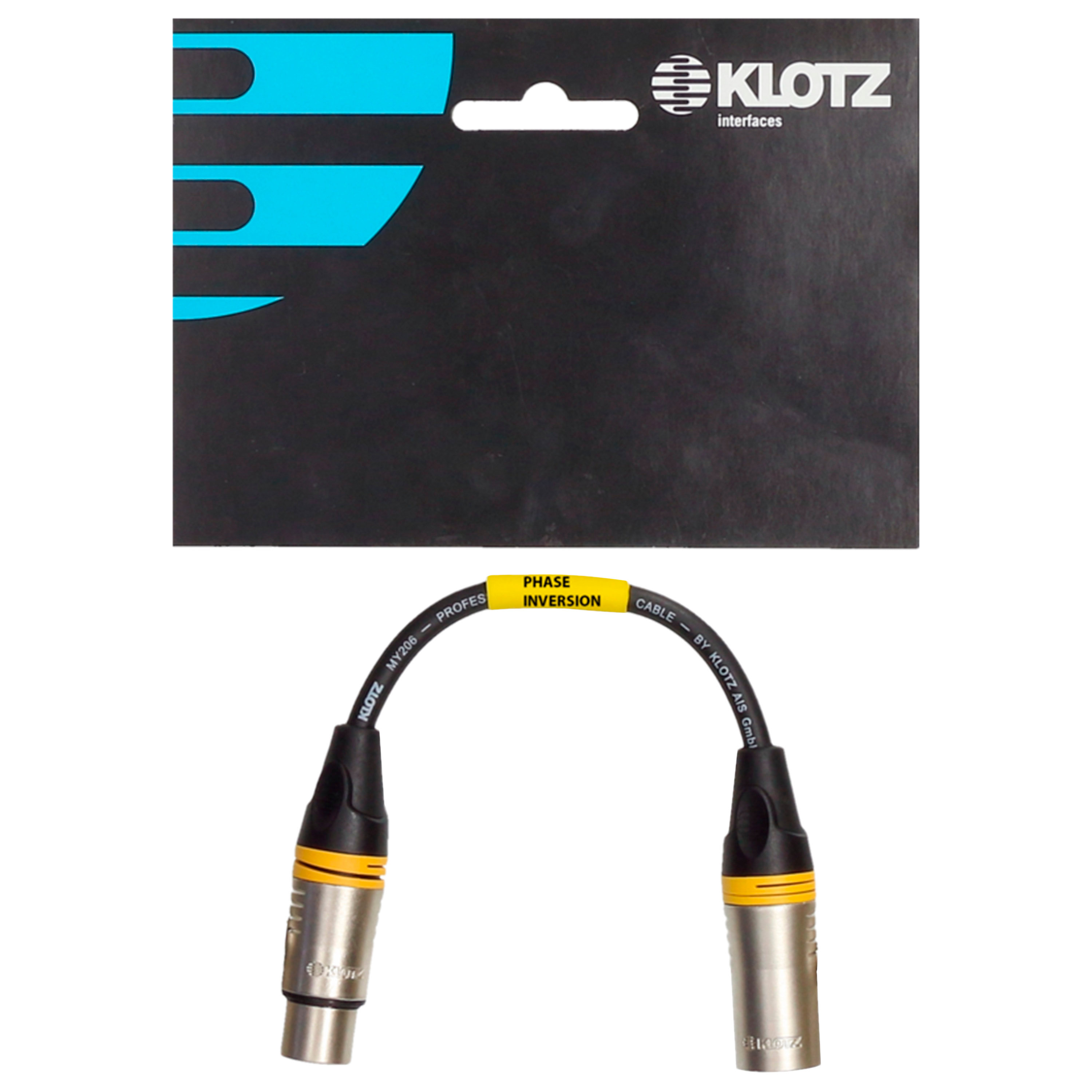 Klotz Adaptateur d'inversion de phase XLR mâle/femelle, 20cm ...