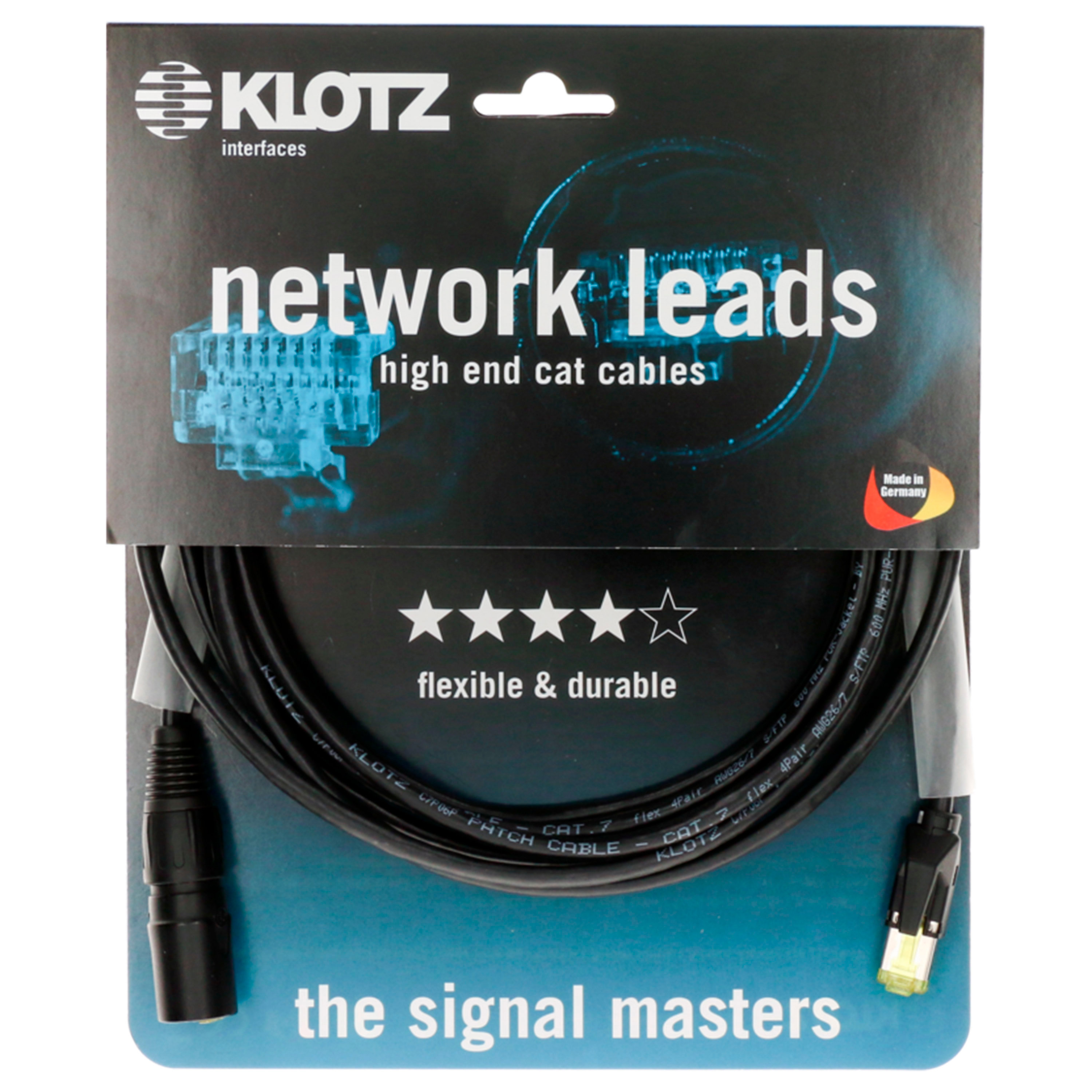 Klotz Câble professionnel CAT6a etherCON / RJ45 3m. - Câble numérique ...