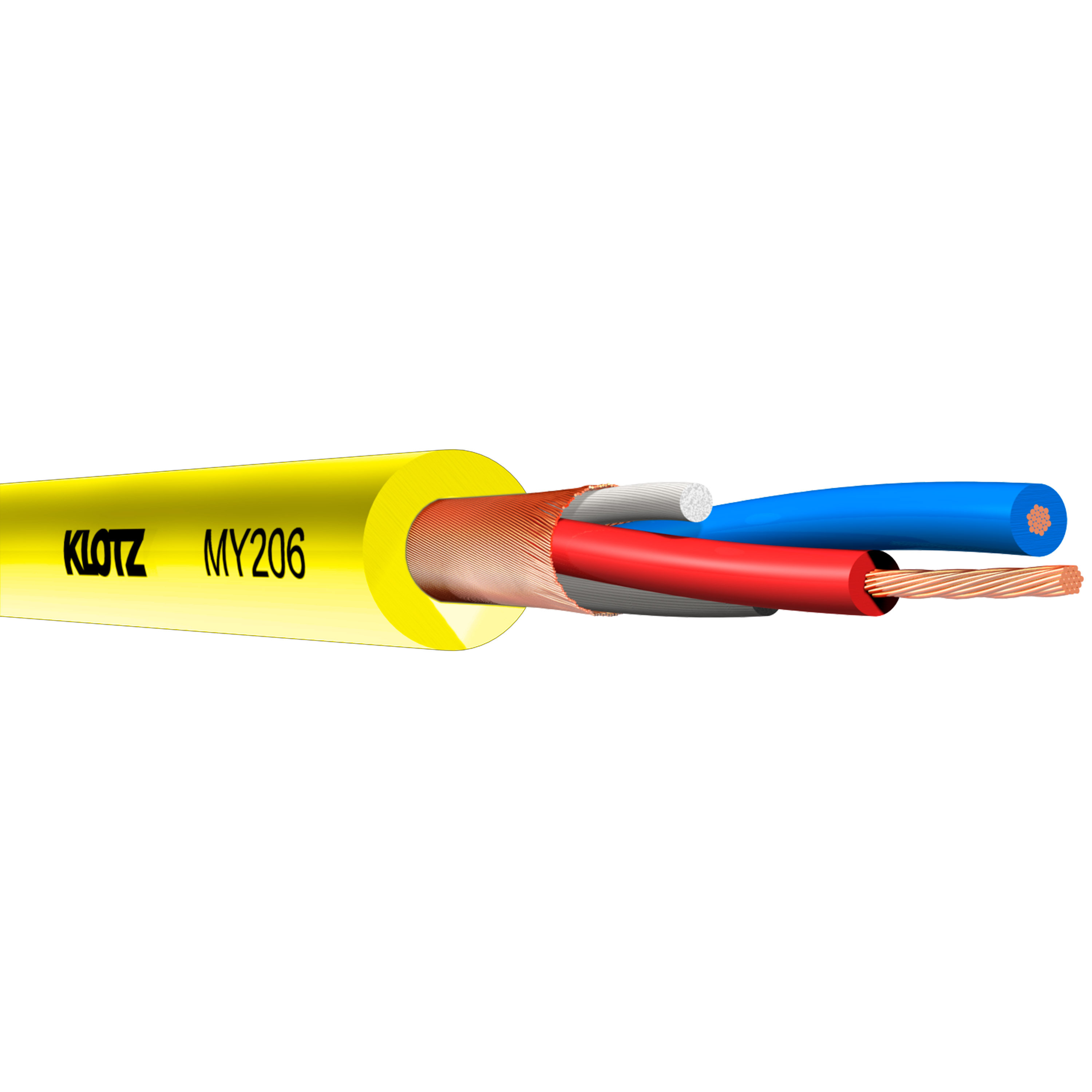 Klotz Câble M1 Pro XLR mâle/femelle jaune, 2m - Câble micro SonoVente.com