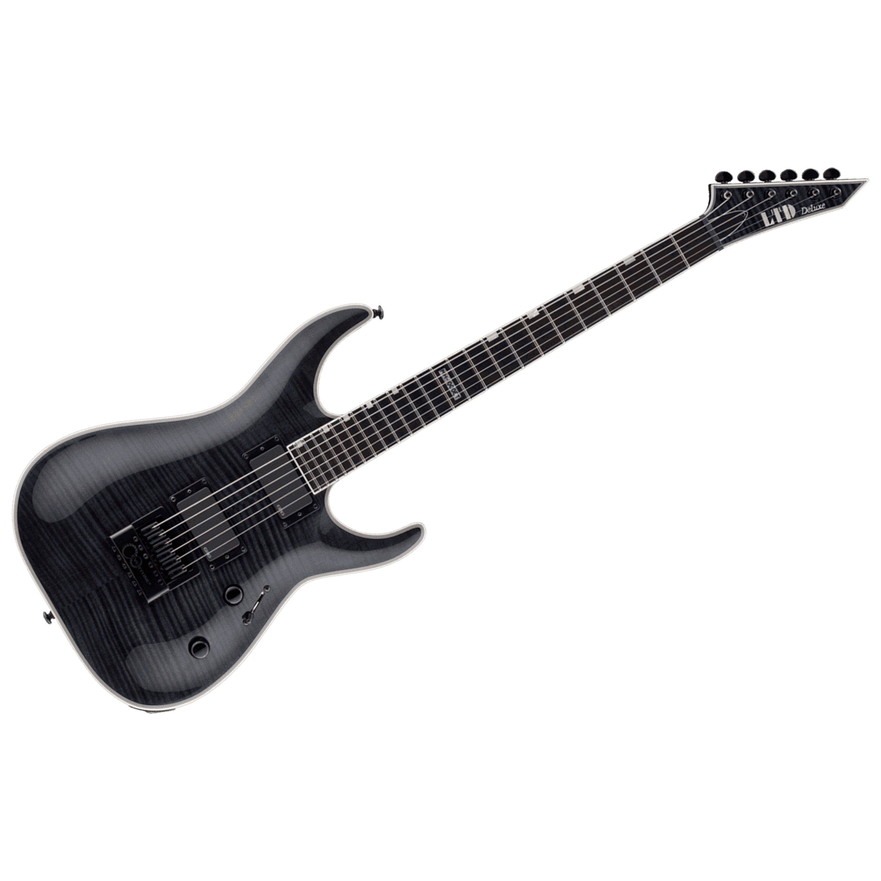 LTD MH-1000 Evertune FM Deluxe See Thru Black - Guitare Metal / Moderne ...