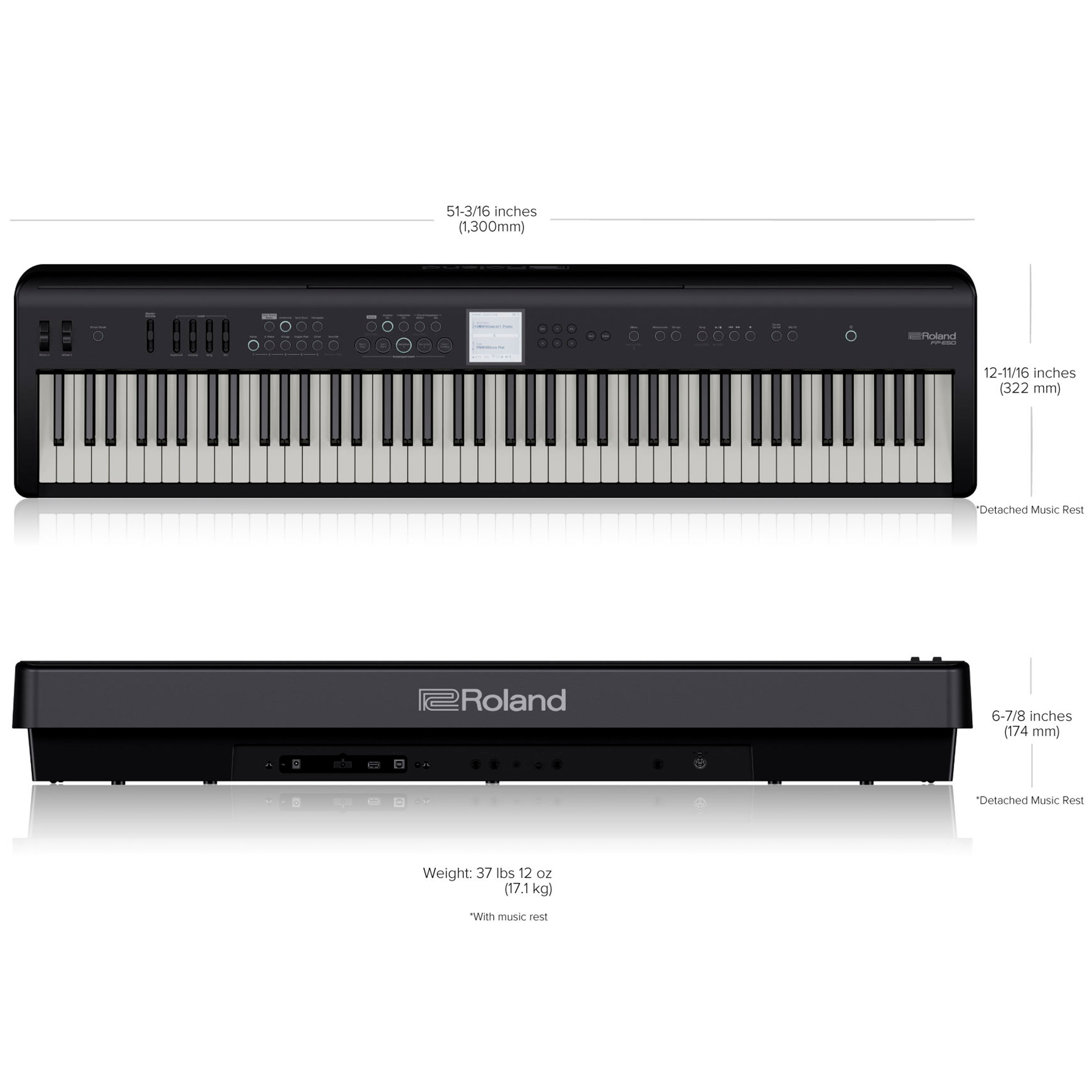 Roland FP-E50 Black - Piano portable SonoVente.com