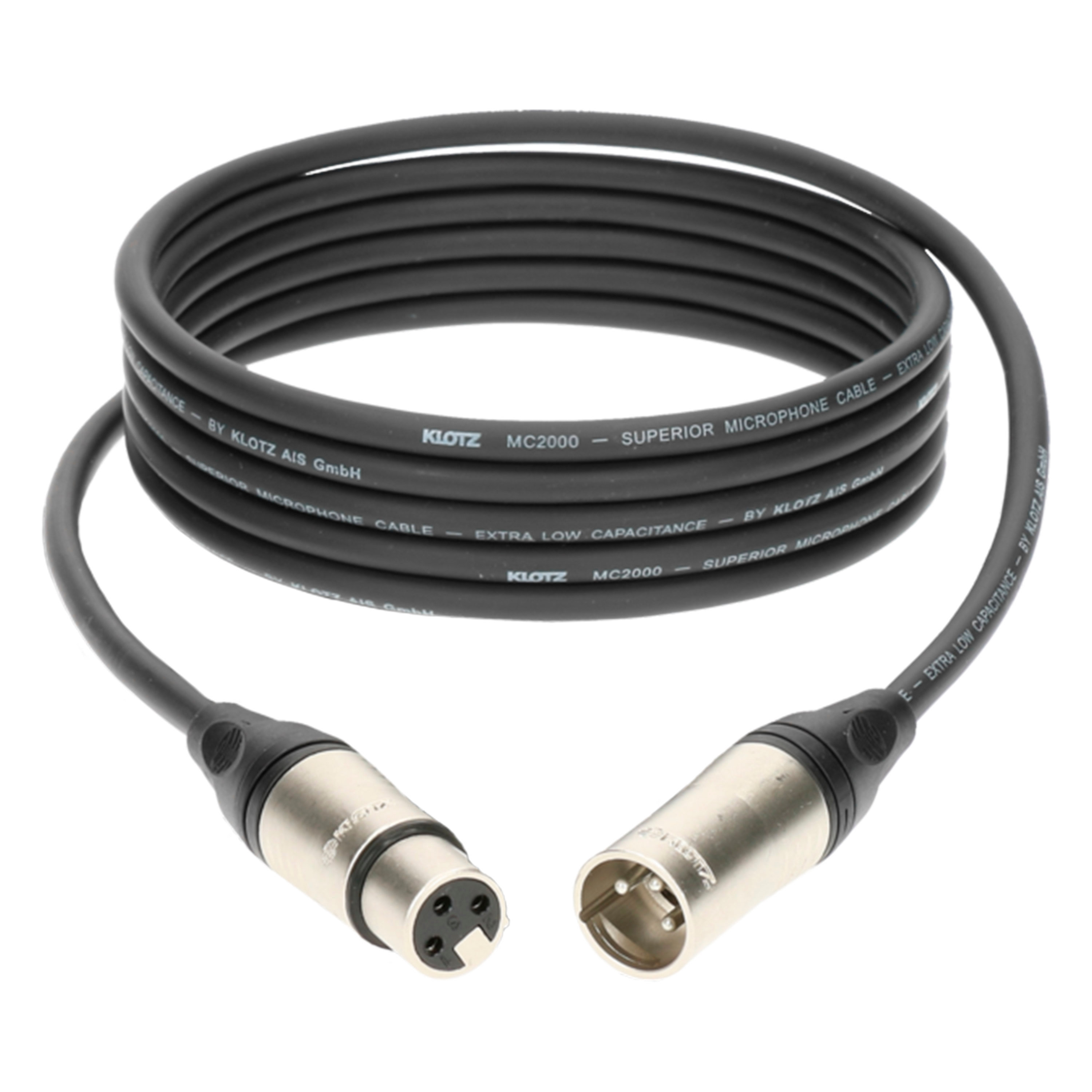 Klotz Câble M2 Pro XLR mâle/femelle, 5m - Câble micro SonoVente.com