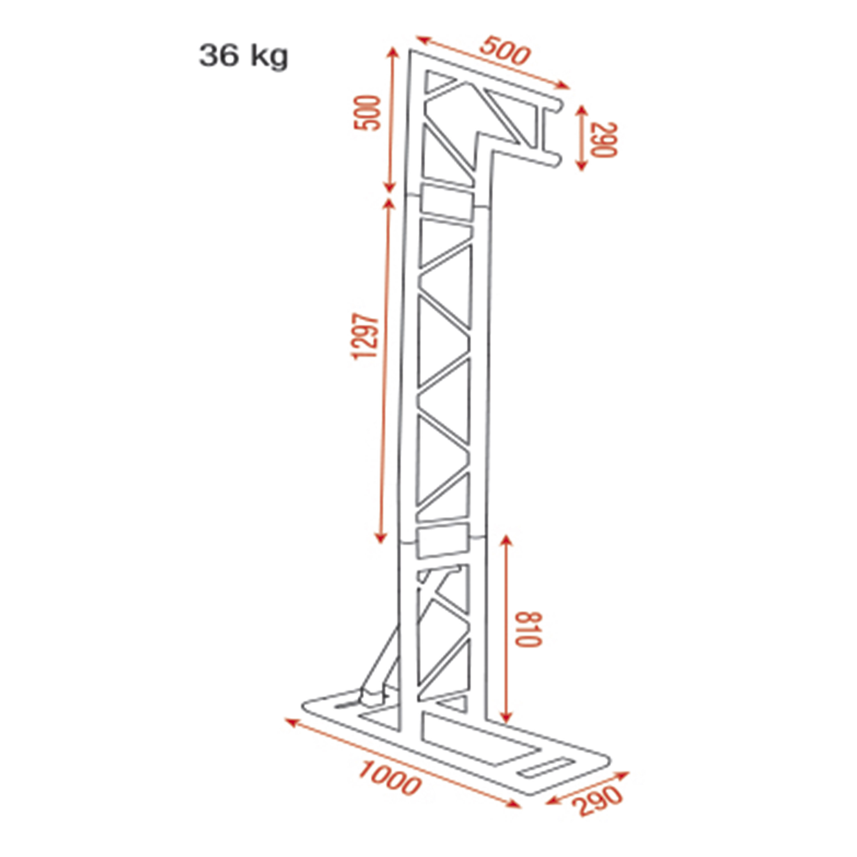 Showgear Mobile DJ Truss Stand - Pack structures + pieds SonoVente.com