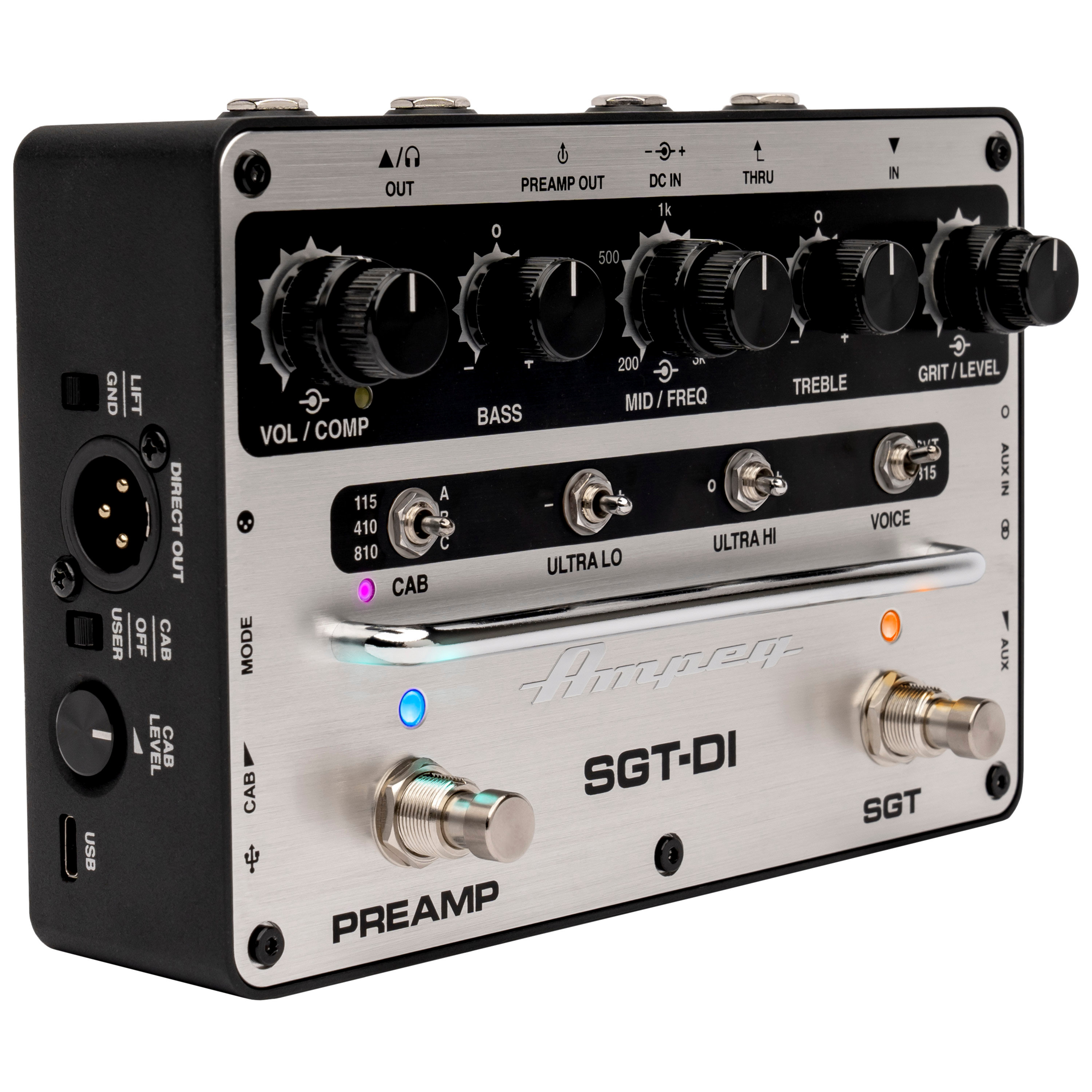 Ampeg SGT-DI Silver - Effets basse SonoVente.com