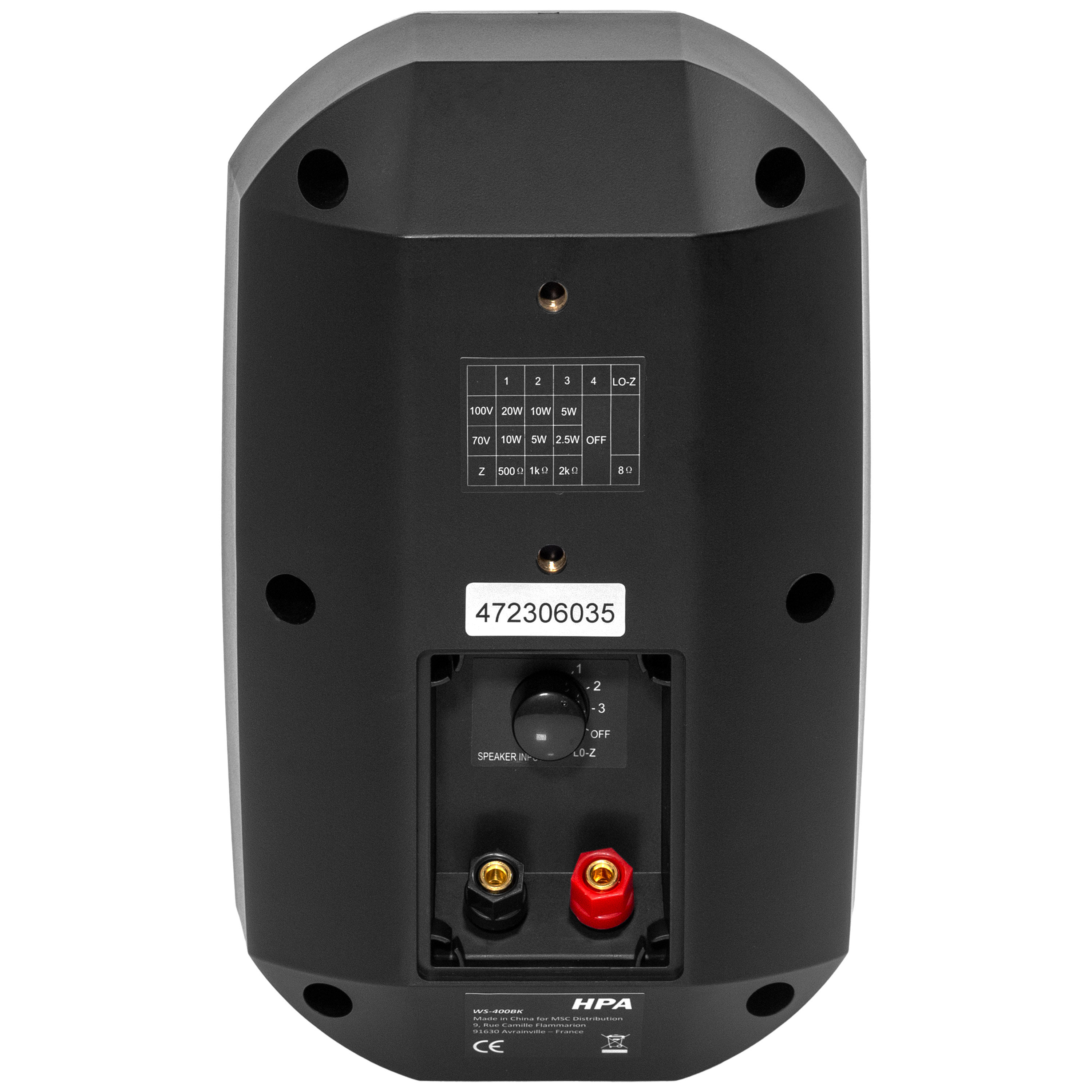 HPA WS-400BK (la paire) - Enceinte 100 V public adress SonoVente.com