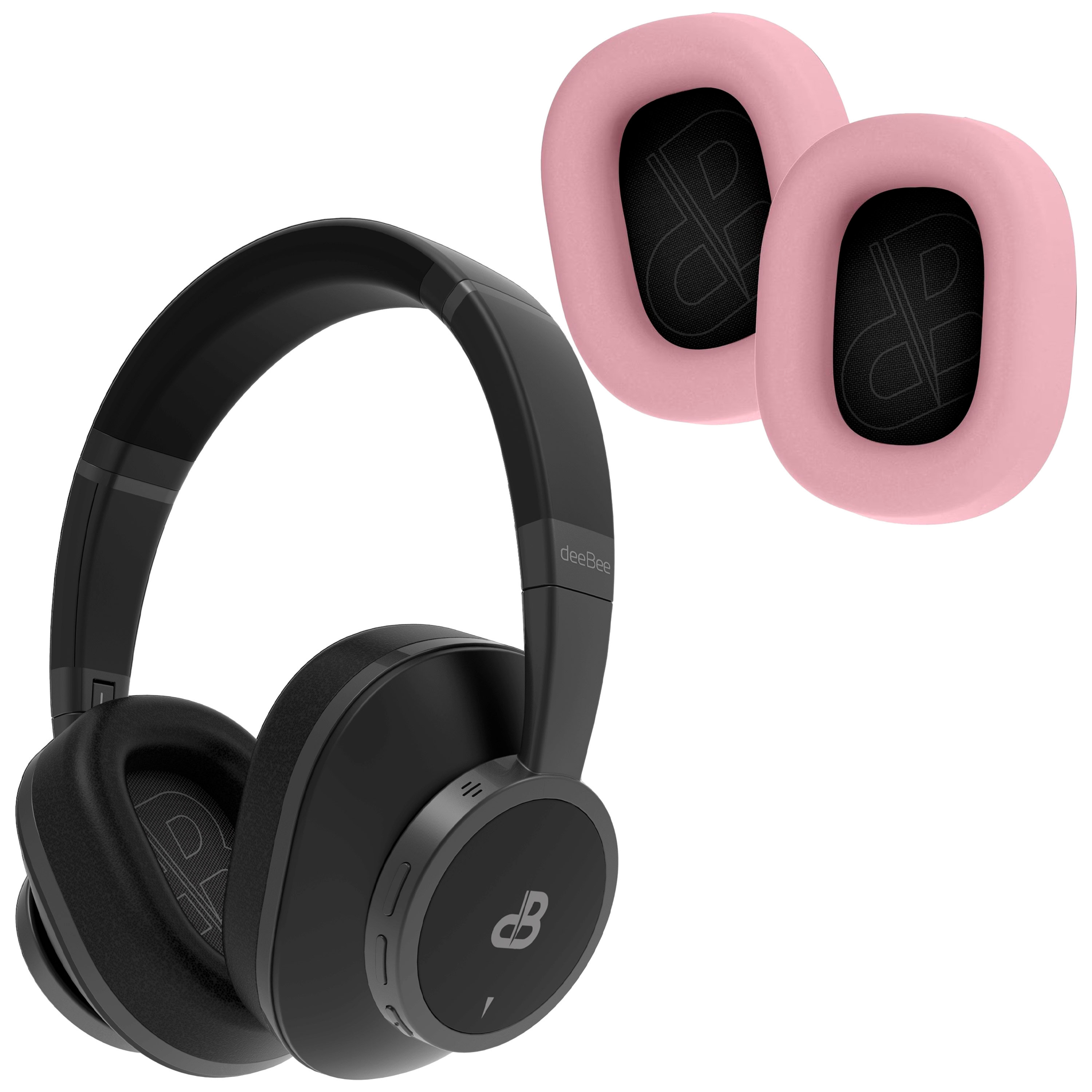 deeBee dB-Pulse-Black + dB-Fit-Pink - Casque iPhone / iPod / MP3 SonoVente.com