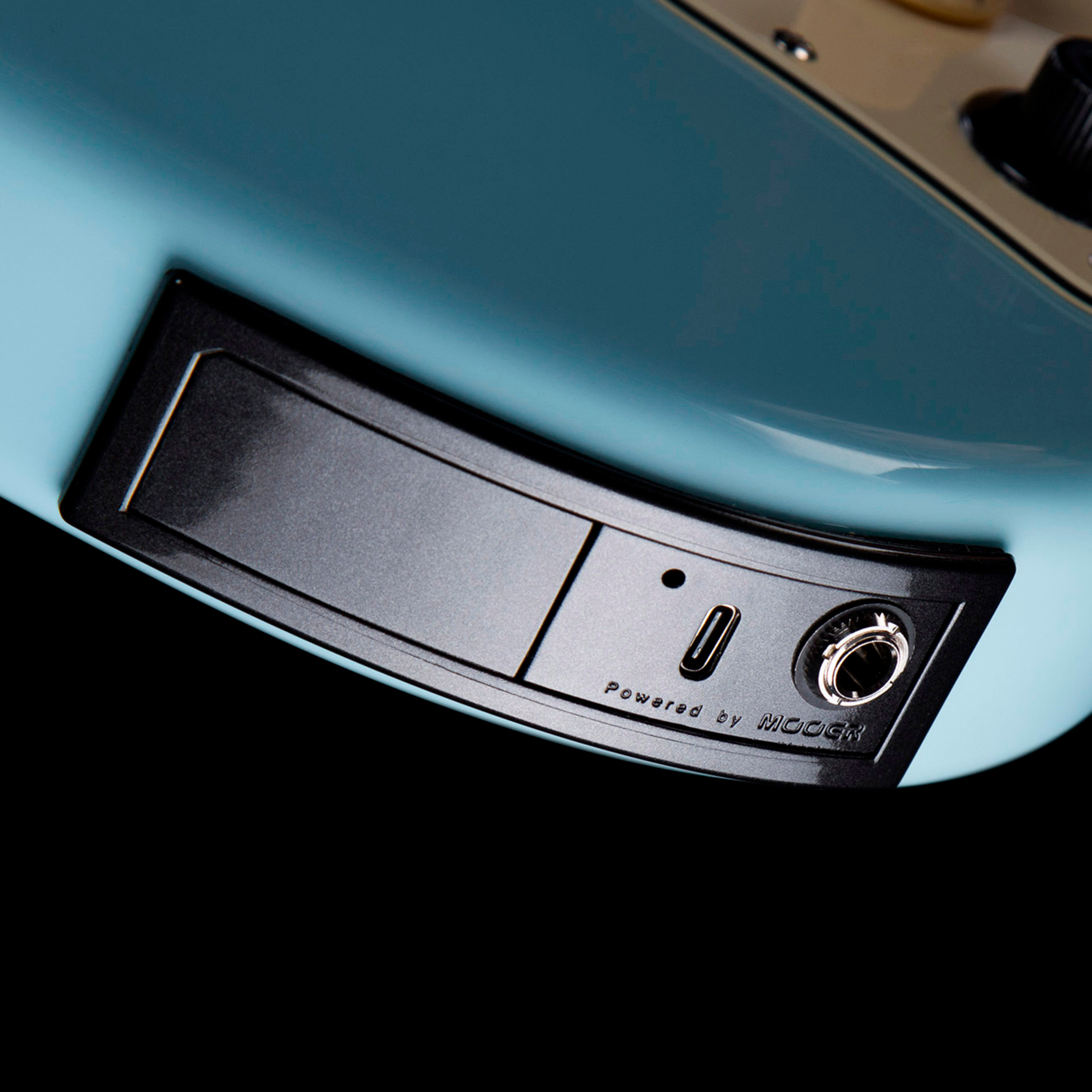 Mooer GTRS-P801 Tiffany Blue + Housse - Guitare forme ST SonoVente.com