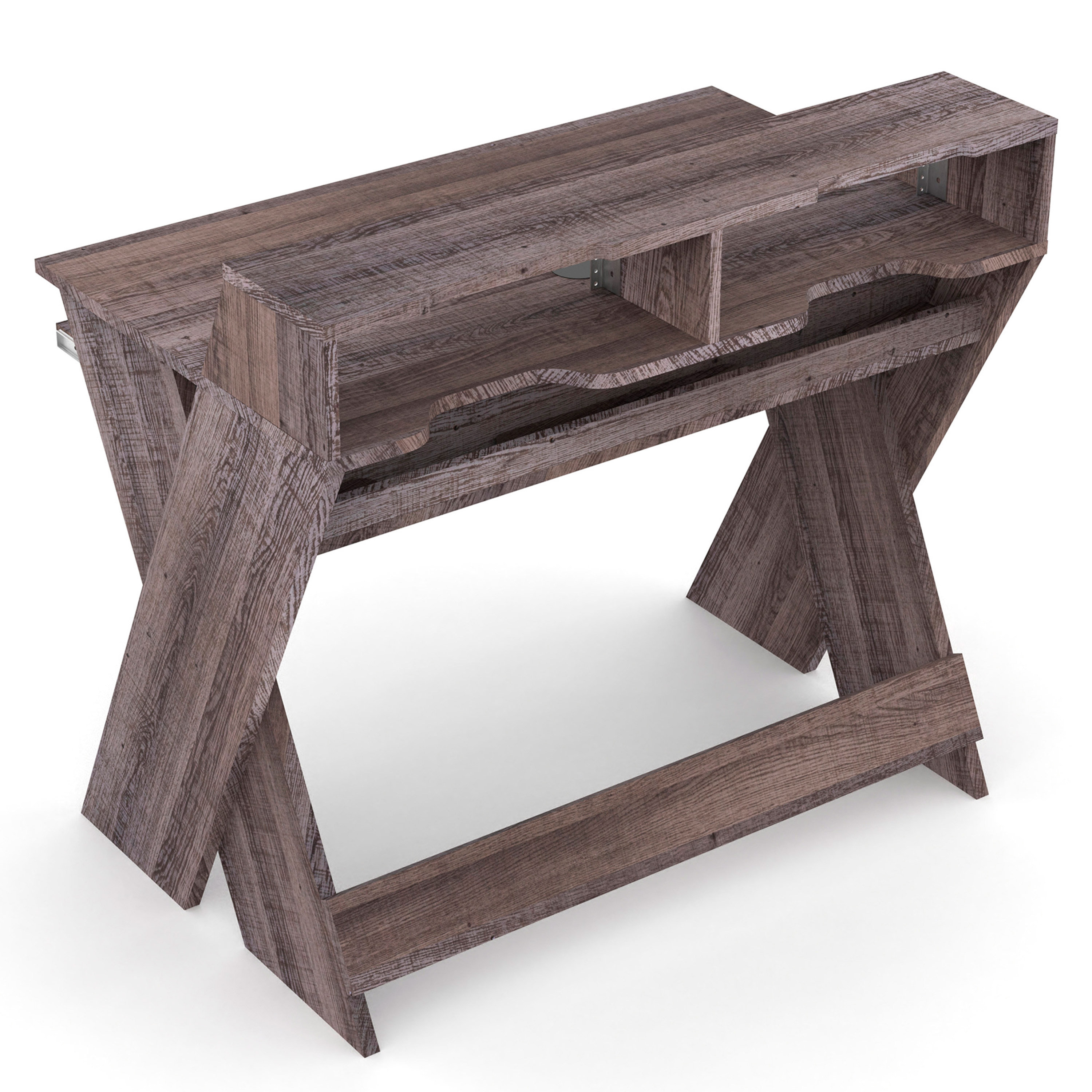 Glorious DJ Sound Desk Compact Walnut - Mobilier de studio SonoVente.com