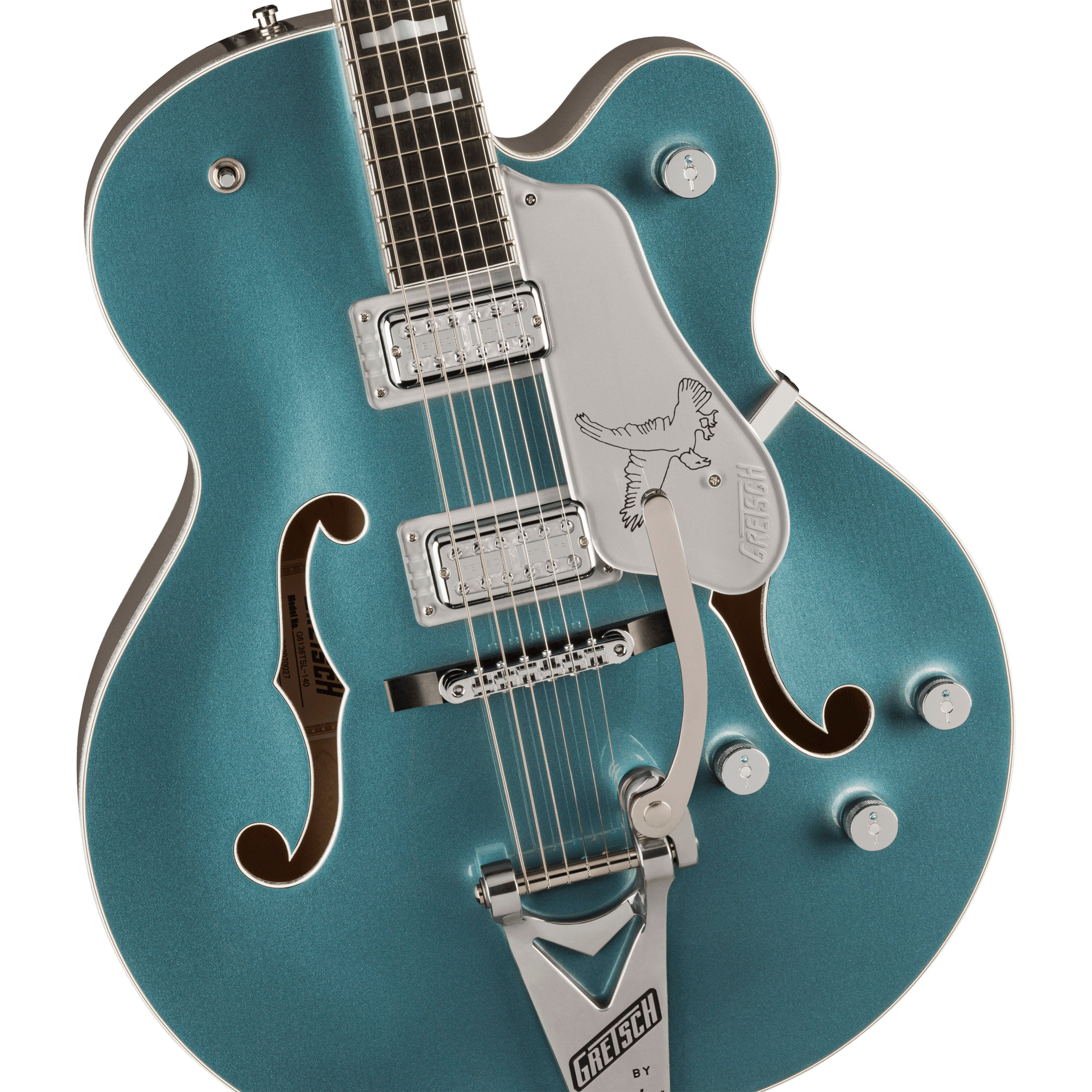 Gretsch Guitars G6136T-140 LTD 140th Double Platinum Falcon Two-Tone Stone Platinum/Pure ...