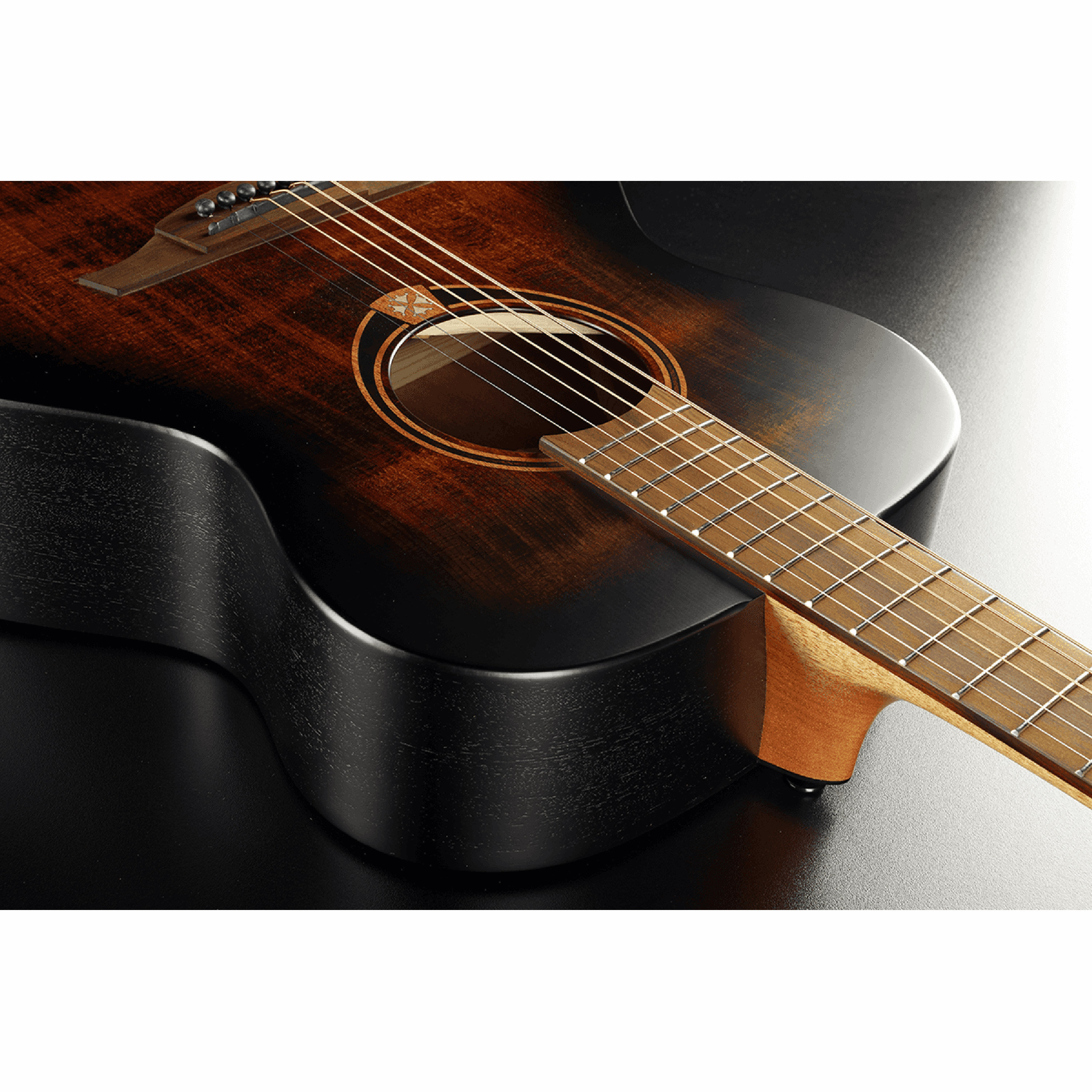 LAG T70A-BB Tramontane Auditorium Black Brown - Guitare folk SonoVente.com