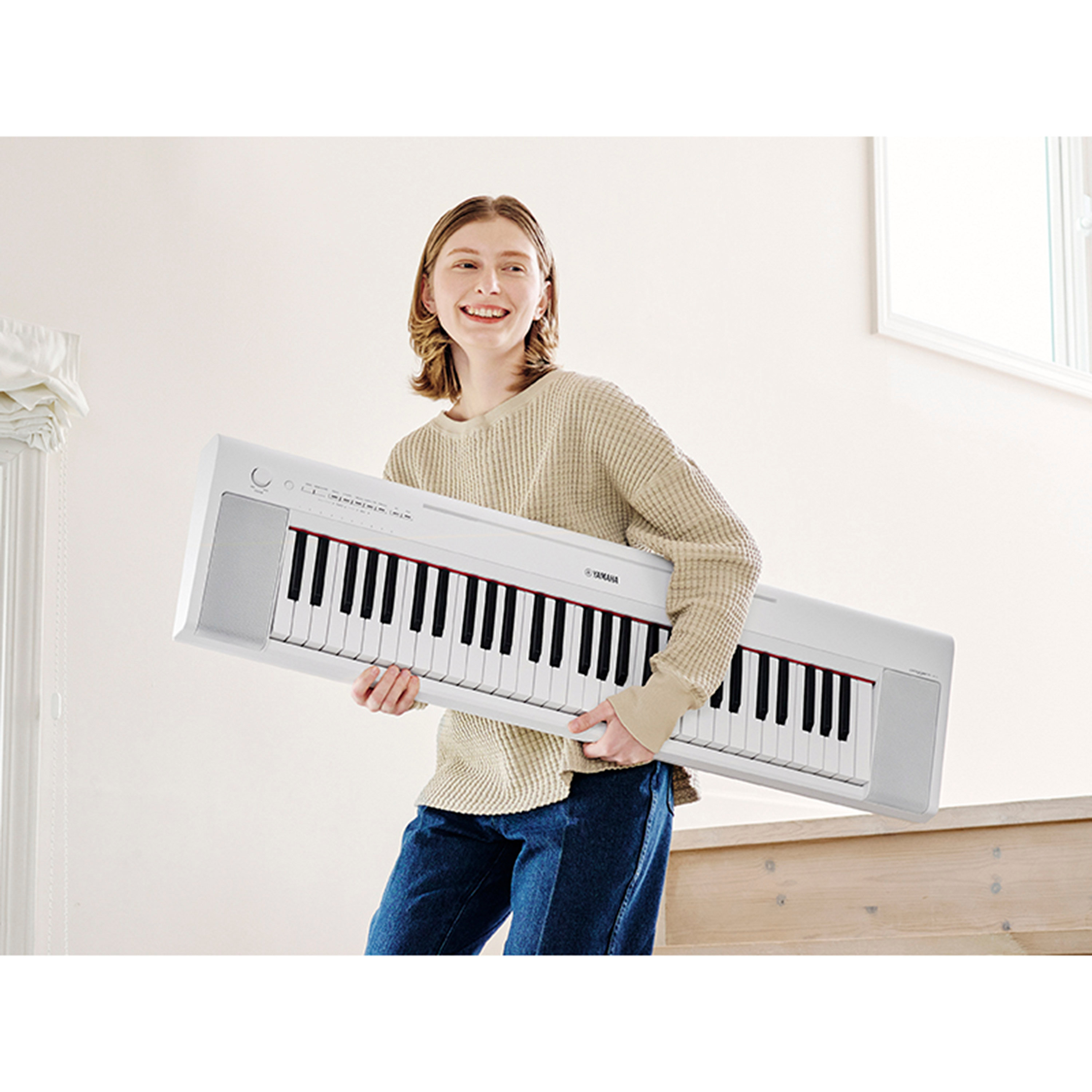 Yamaha NP-15 Blanc - Clavier toucher dynamique SonoVente.com