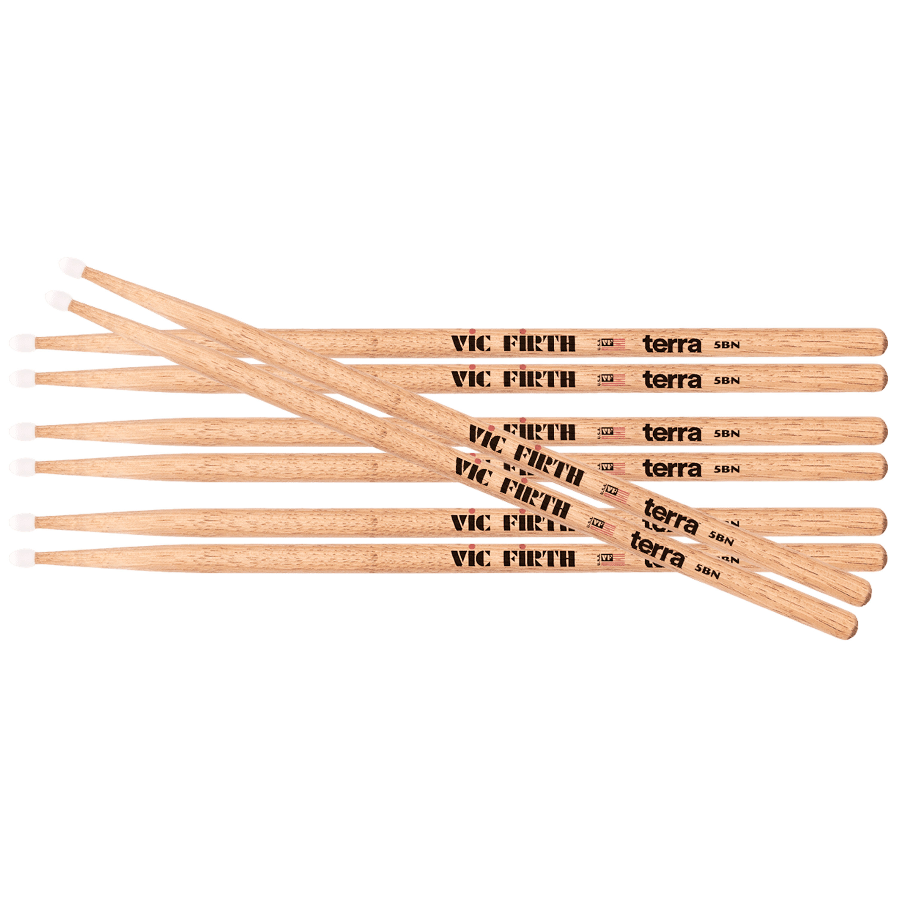 Vic Firth Pack 4 paires 5BTN Terra - Baguettes SonoVente.com