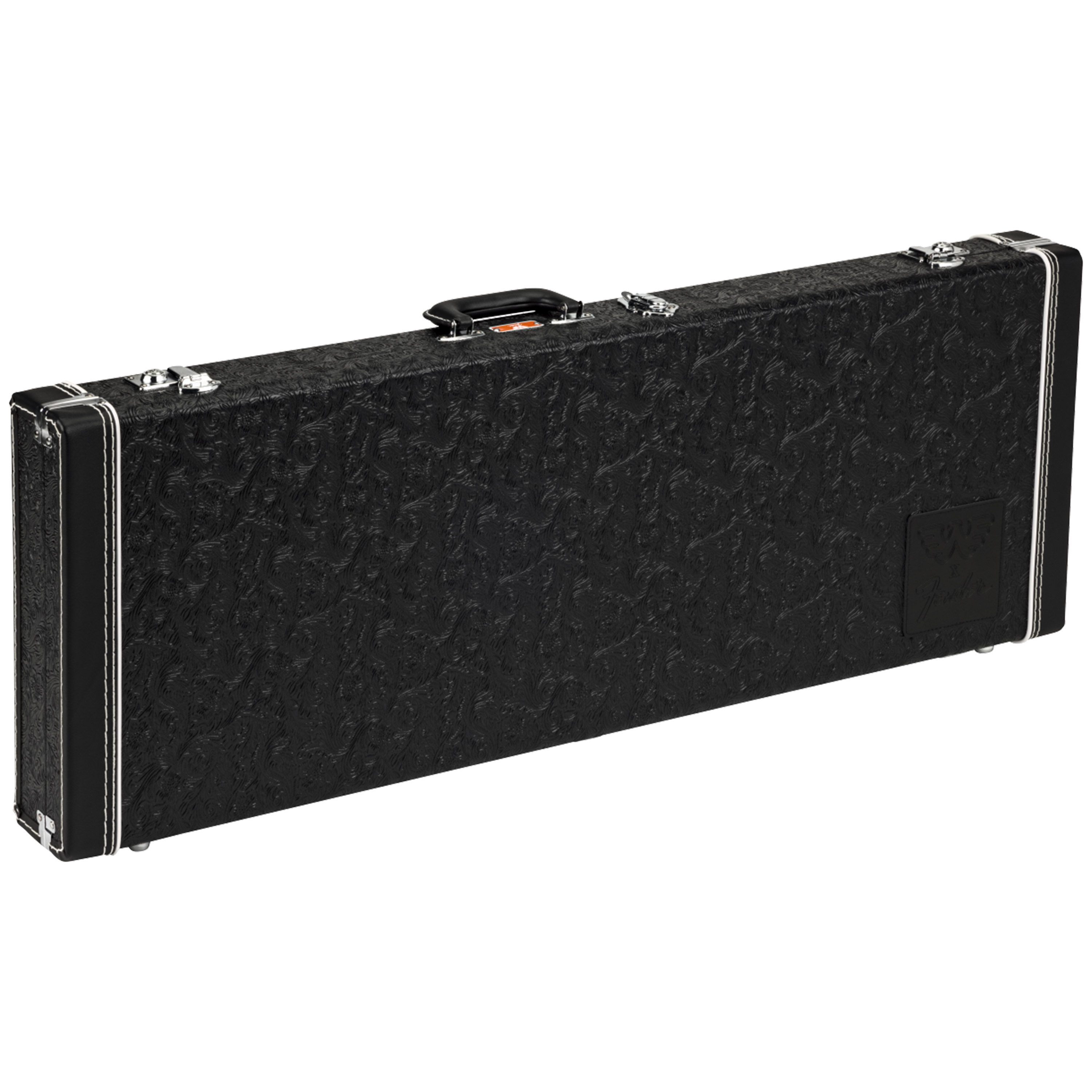 Fender Waylon Jennings Strat/Tele Case, Black Tooled Leather - Housses ...