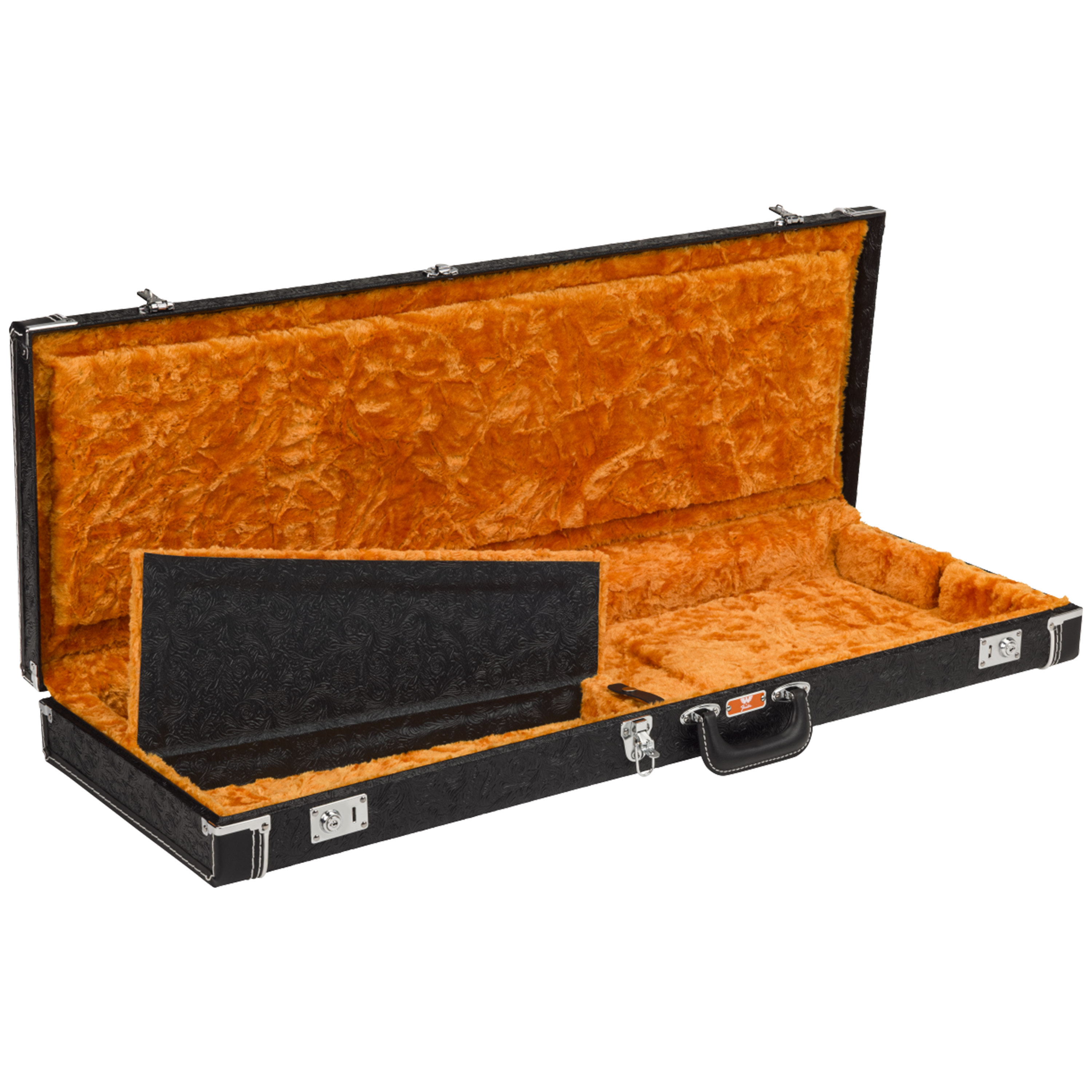 Fender Waylon Jennings Strat/Tele Case, Black Tooled Leather - Housses ...