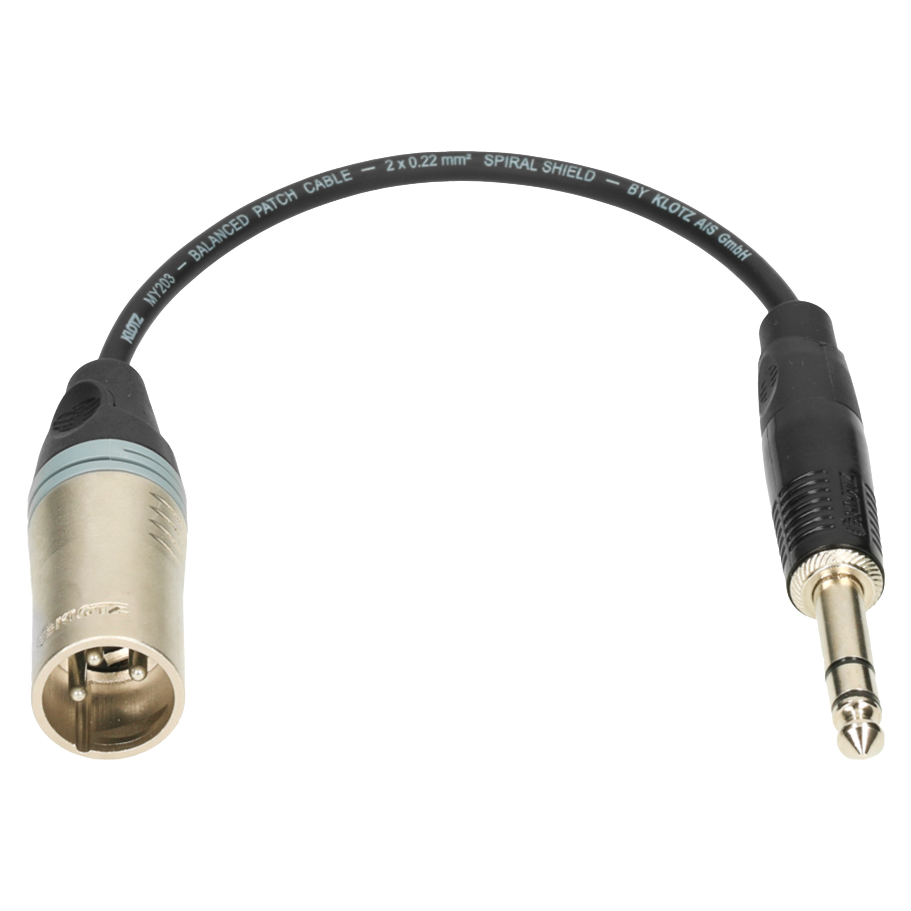 Klotz XLR-BMP6.3 Jack mâle TRS - XLR 3p mâle - Adaptateur SonoVente.com