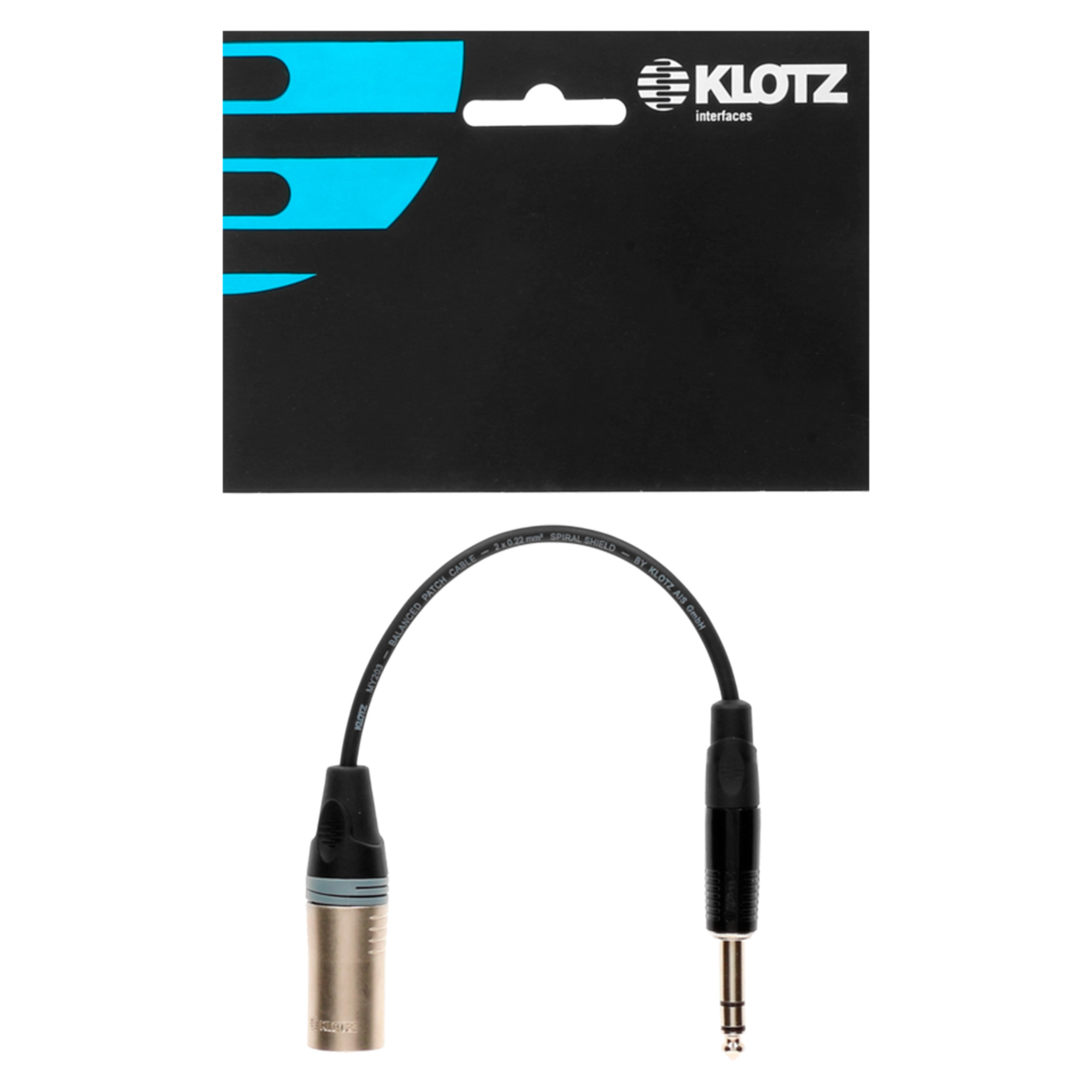 Klotz XLR-BMP6.3 Jack mâle TRS - XLR 3p mâle - Adaptateur SonoVente.com
