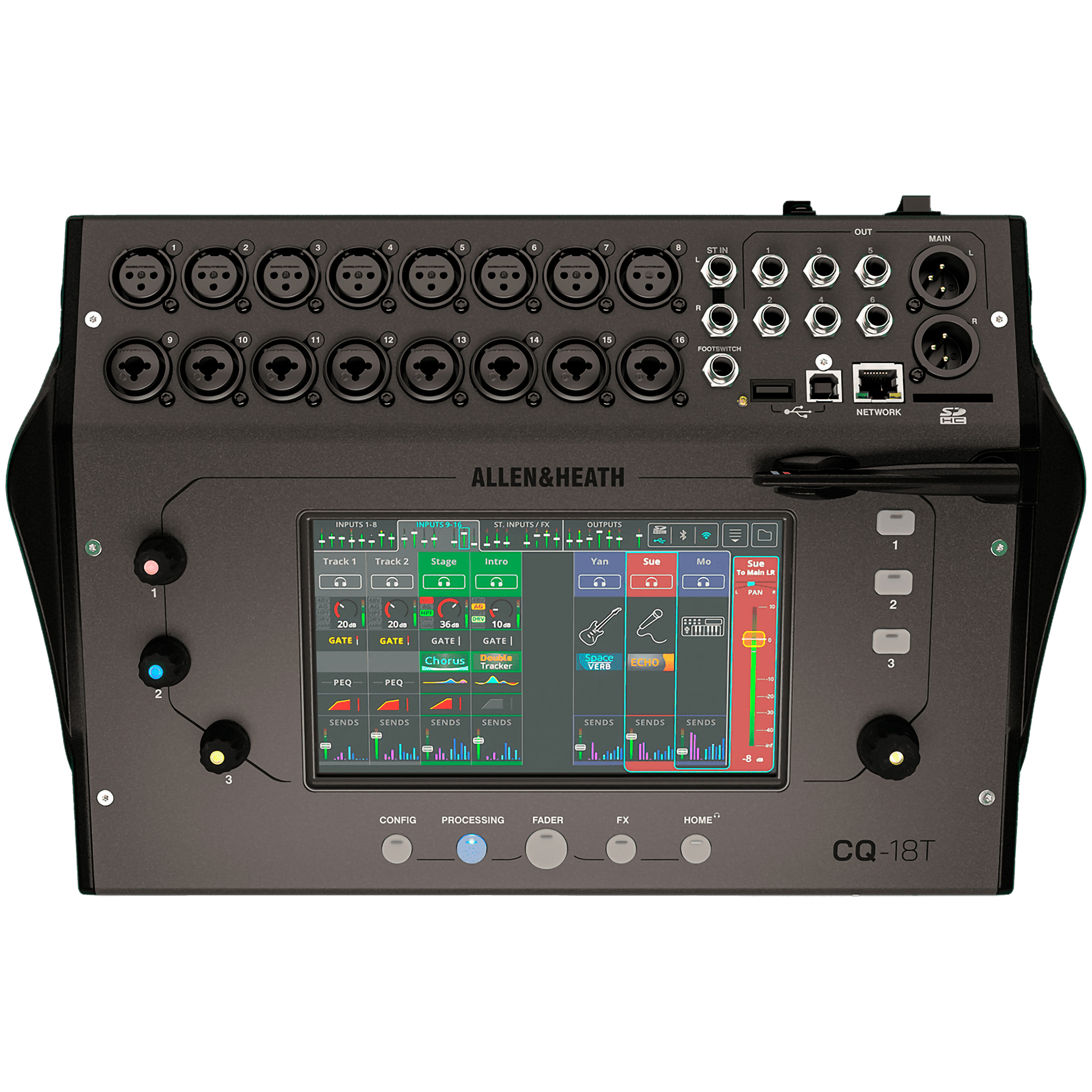 Allen & Heath CQ18T - Console de mixage numérique CQ-18T SonoVente.com