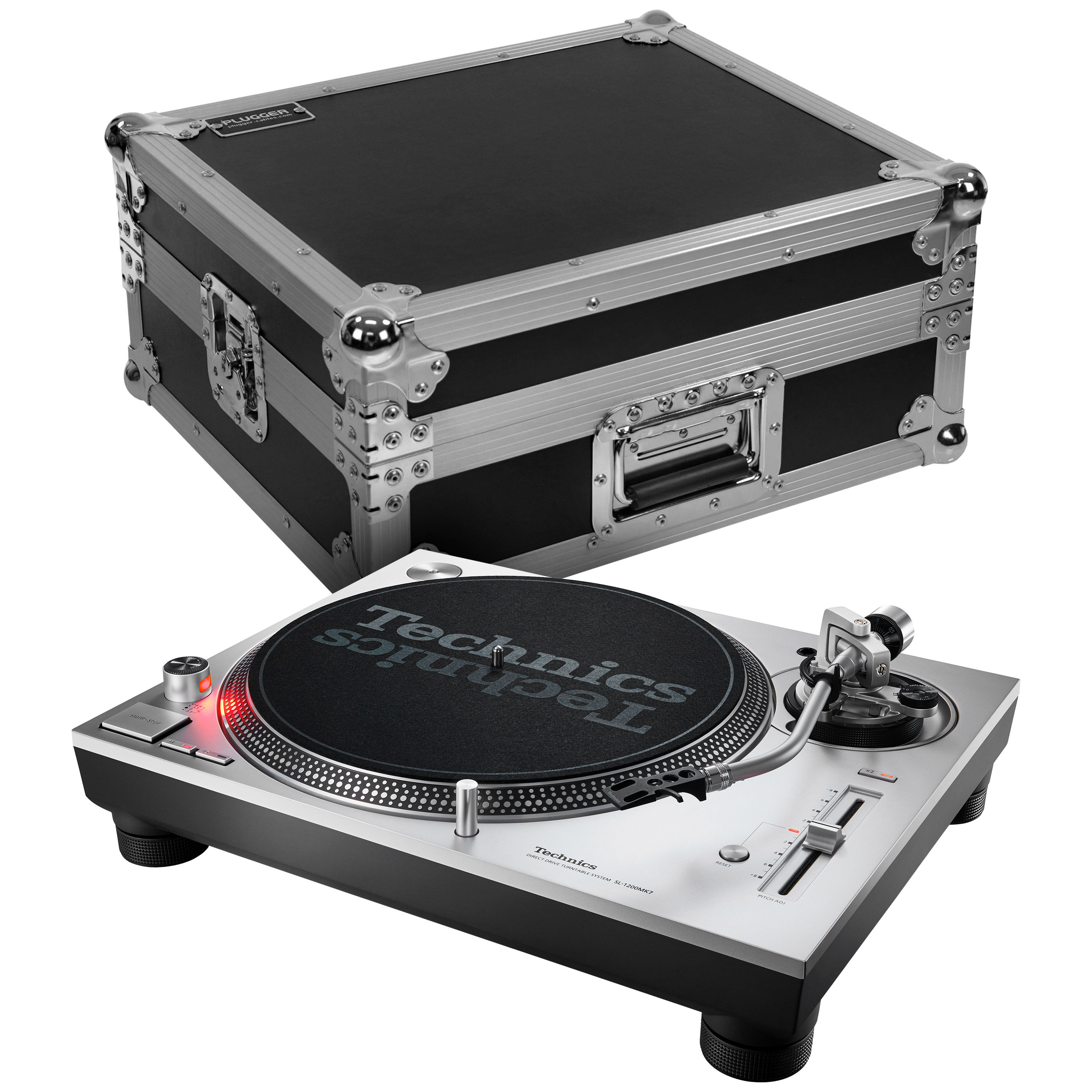 Technics Pack SL 1200 MK7 EG Silver + Flight case - Platine à ...