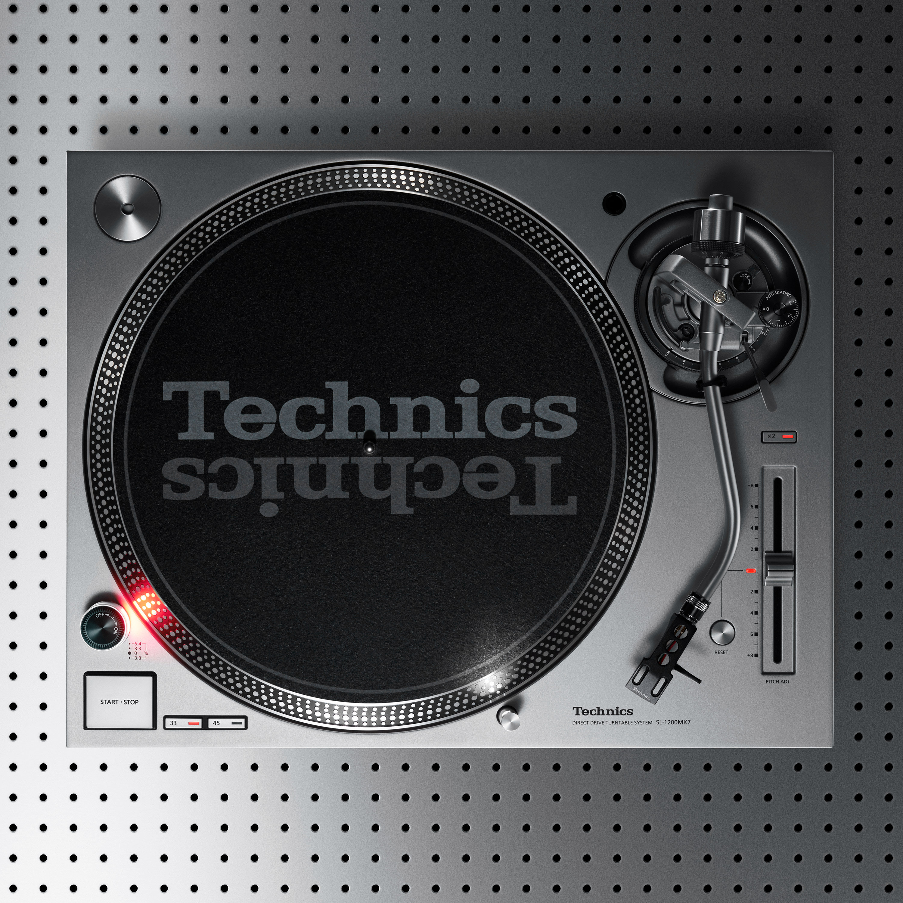 Technics Pack SL 1200 MK7 EG Silver + Flight case - Platine à ...