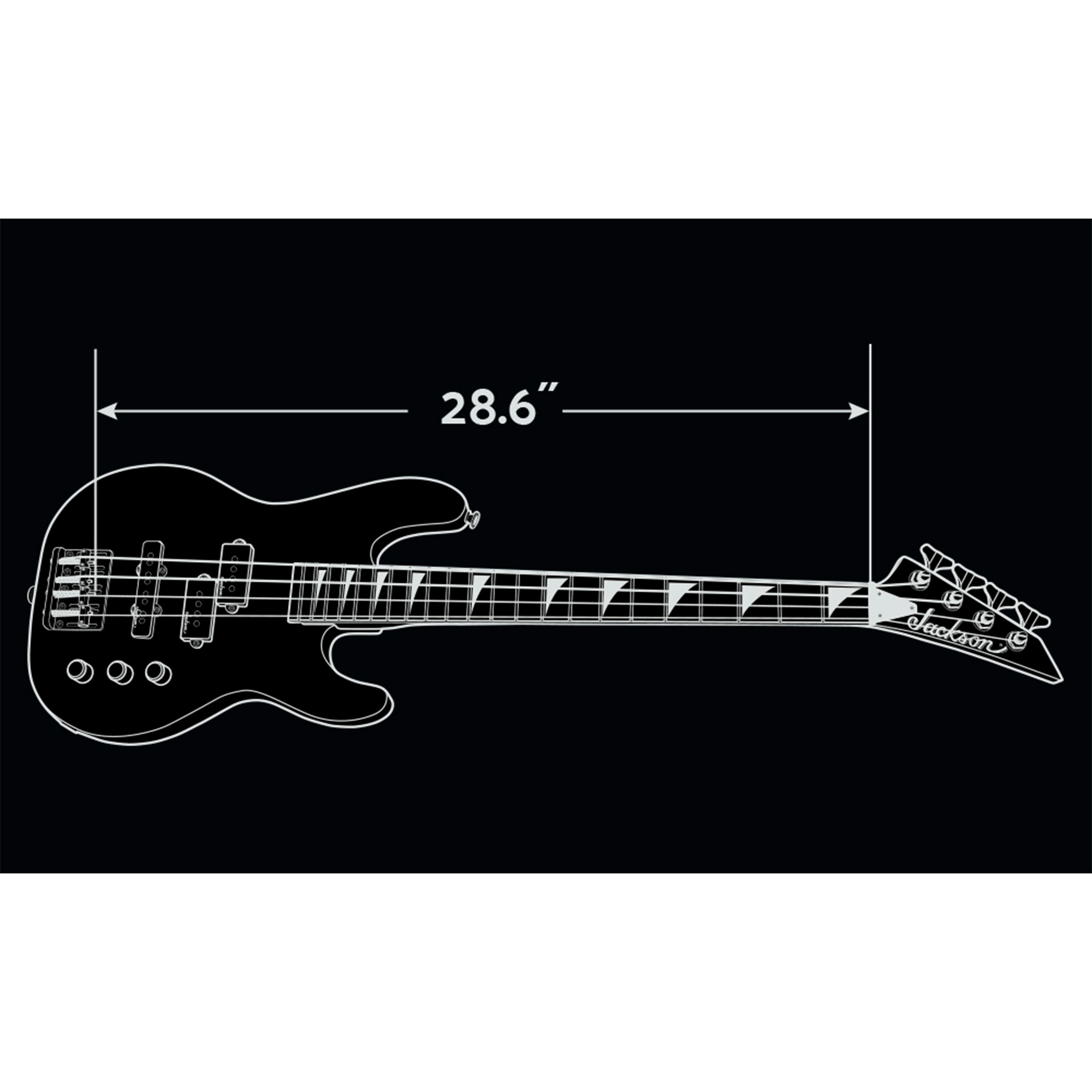 Jackson JS Series Concert Bass Minion JS1X Satin Black - Basse ...