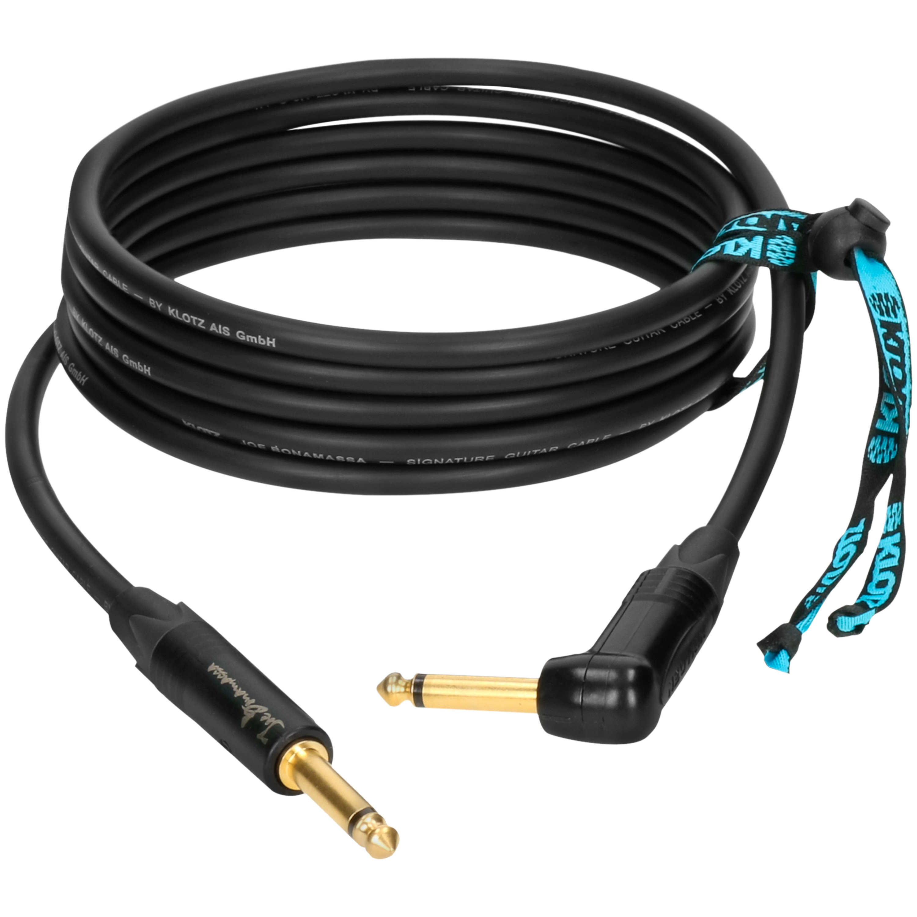 Klotz Cable Jack Mâle TS / Jack Mâle TS coudé Joe Bonamassa 3m - Câble ...
