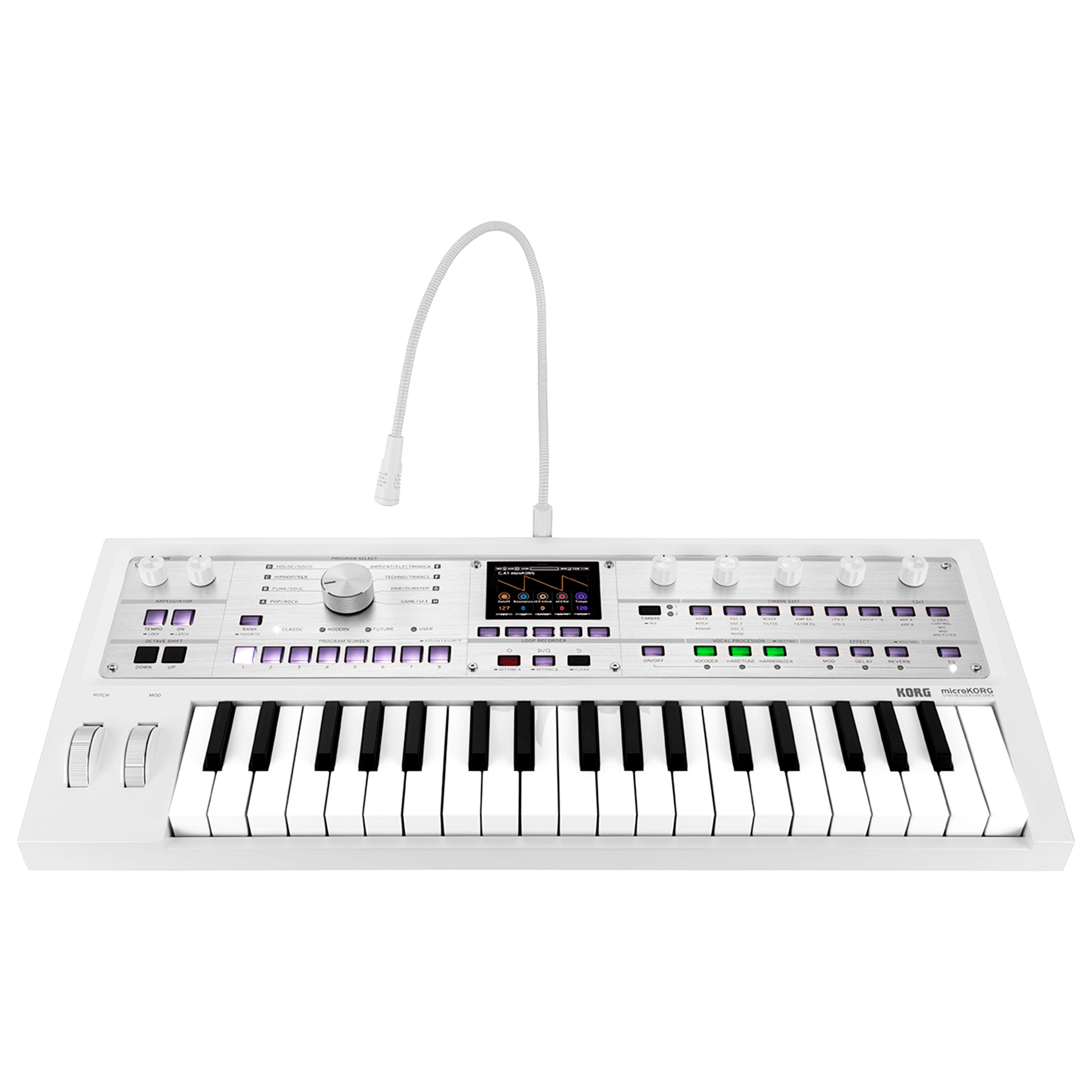 Korg MicroKORG MK2 Limited Edition Metallic White + housse ...