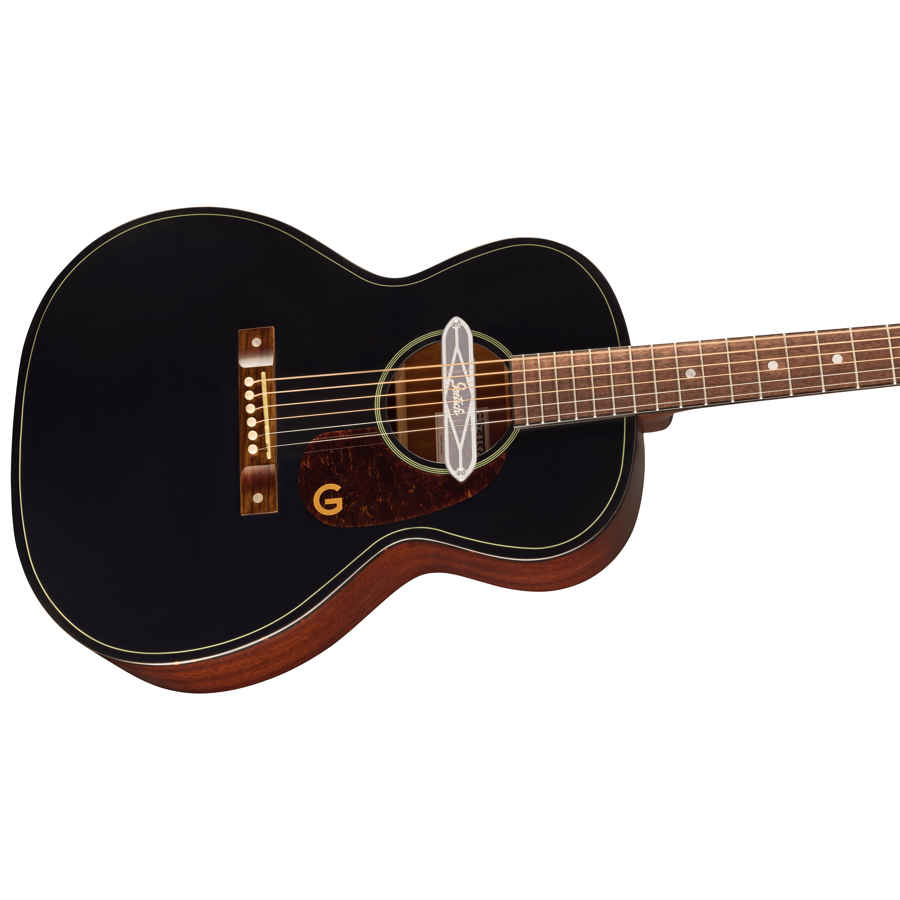 Gretsch Guitars Deltoluxe Concert Walnut Black Top - Guitare Folk ...