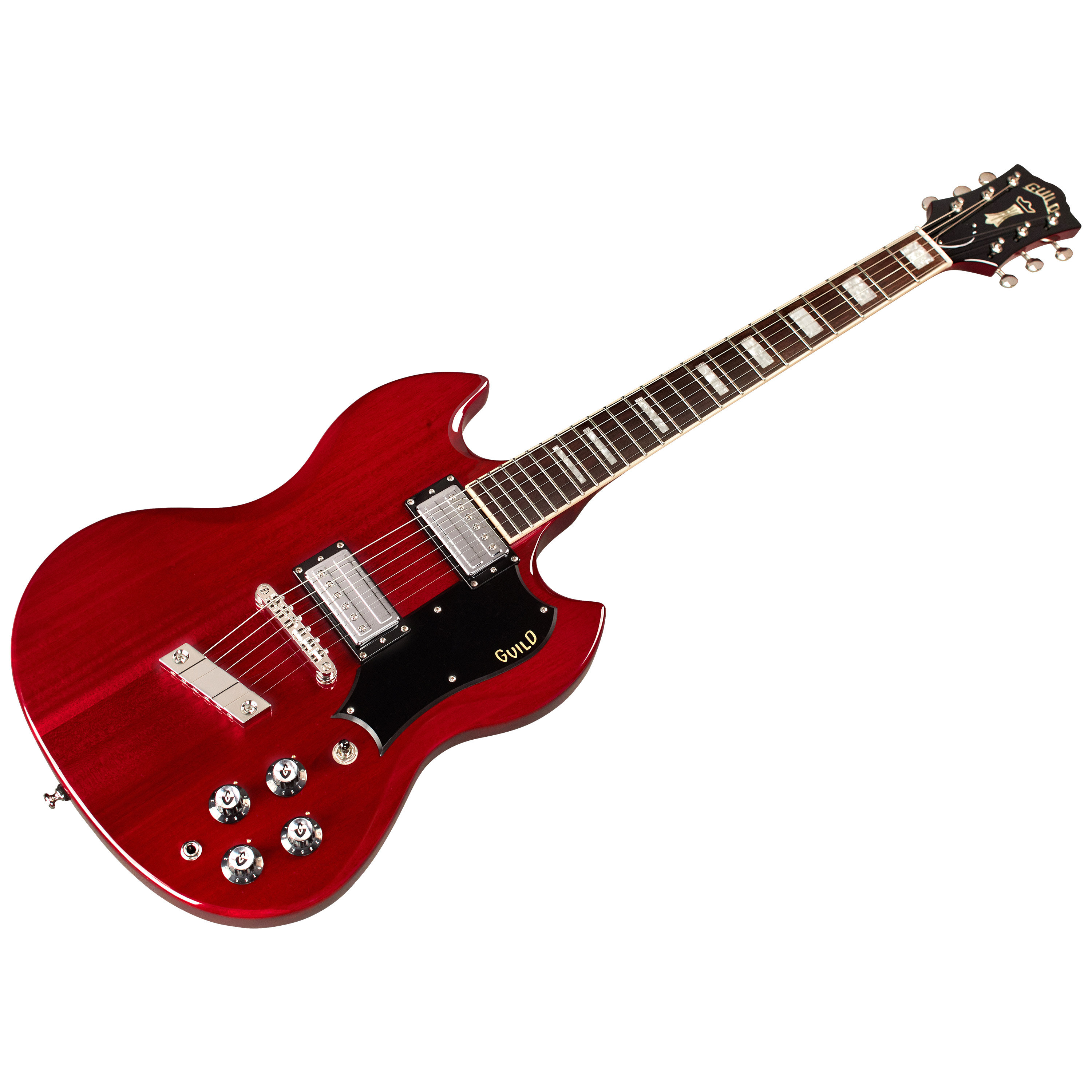 Guild Polara Deluxe Cherry Red - Guitare double cut SonoVente.com