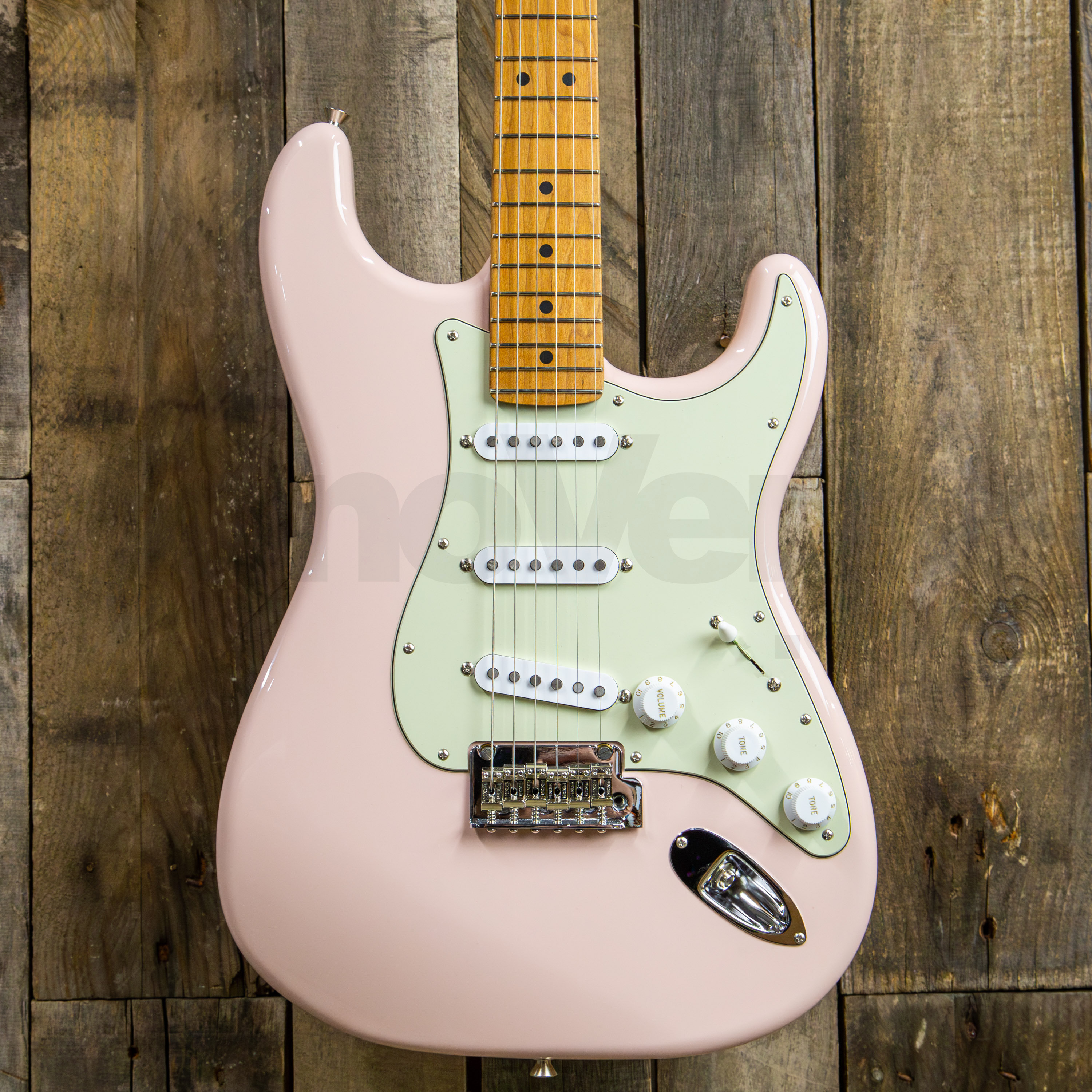 Fender FSR Hybrid II Strat Roasted Shell Pink GP-21 - Guitare forme ST ...