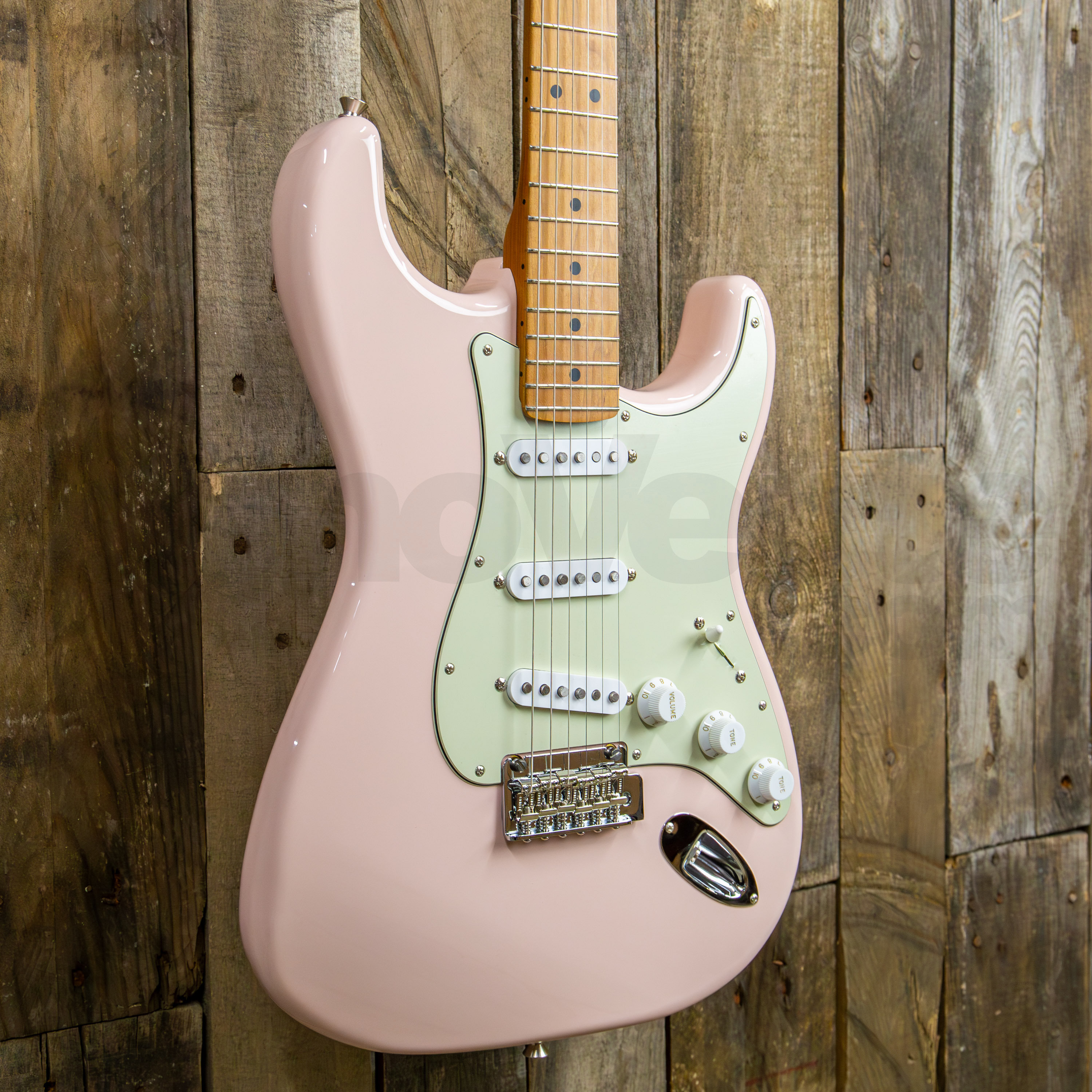 Fender FSR Hybrid II Strat Roasted Shell Pink GP-21 - Guitare forme ST ...