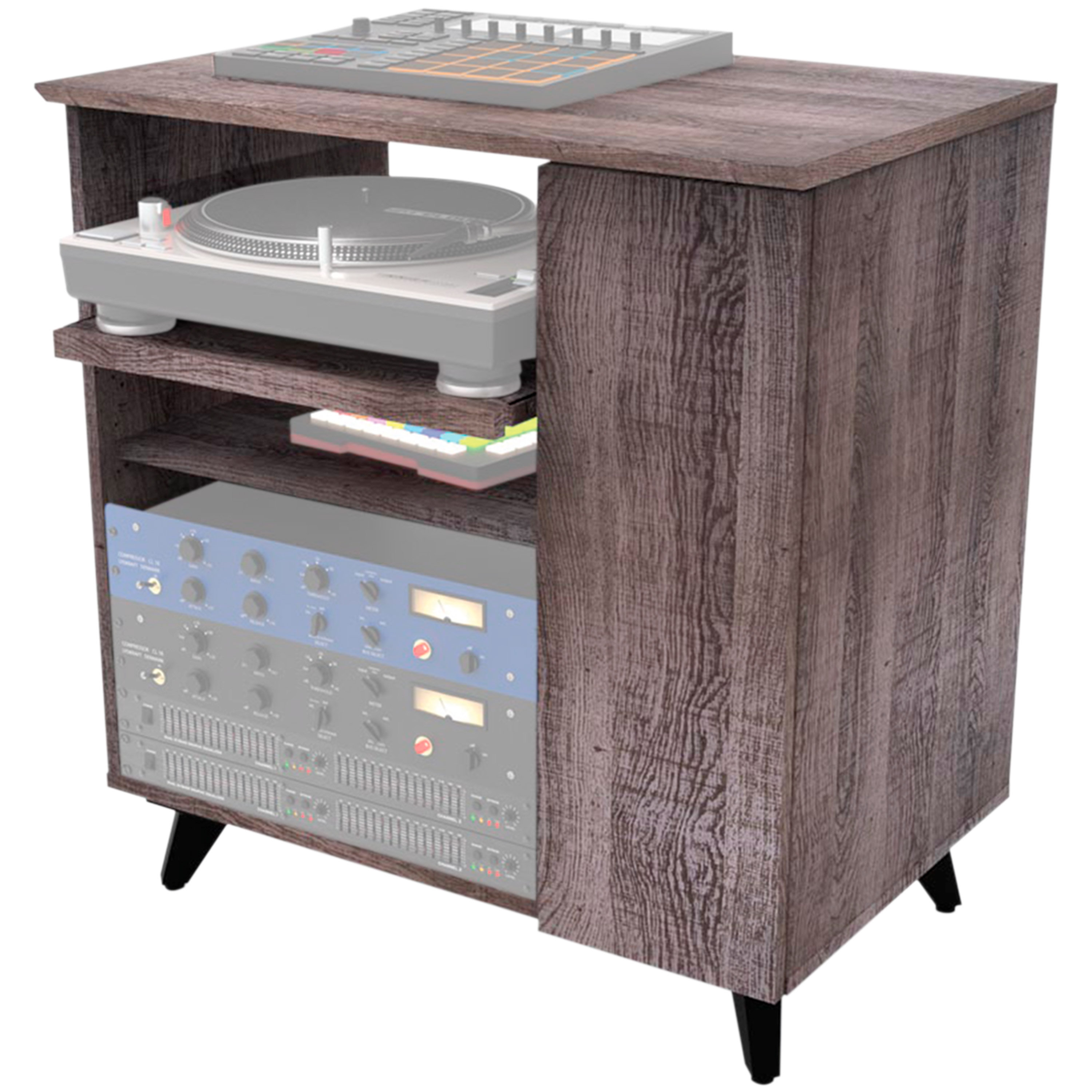 Glorious DJ Modular Side Rack Walnut - Meuble de studio SonoVente.com