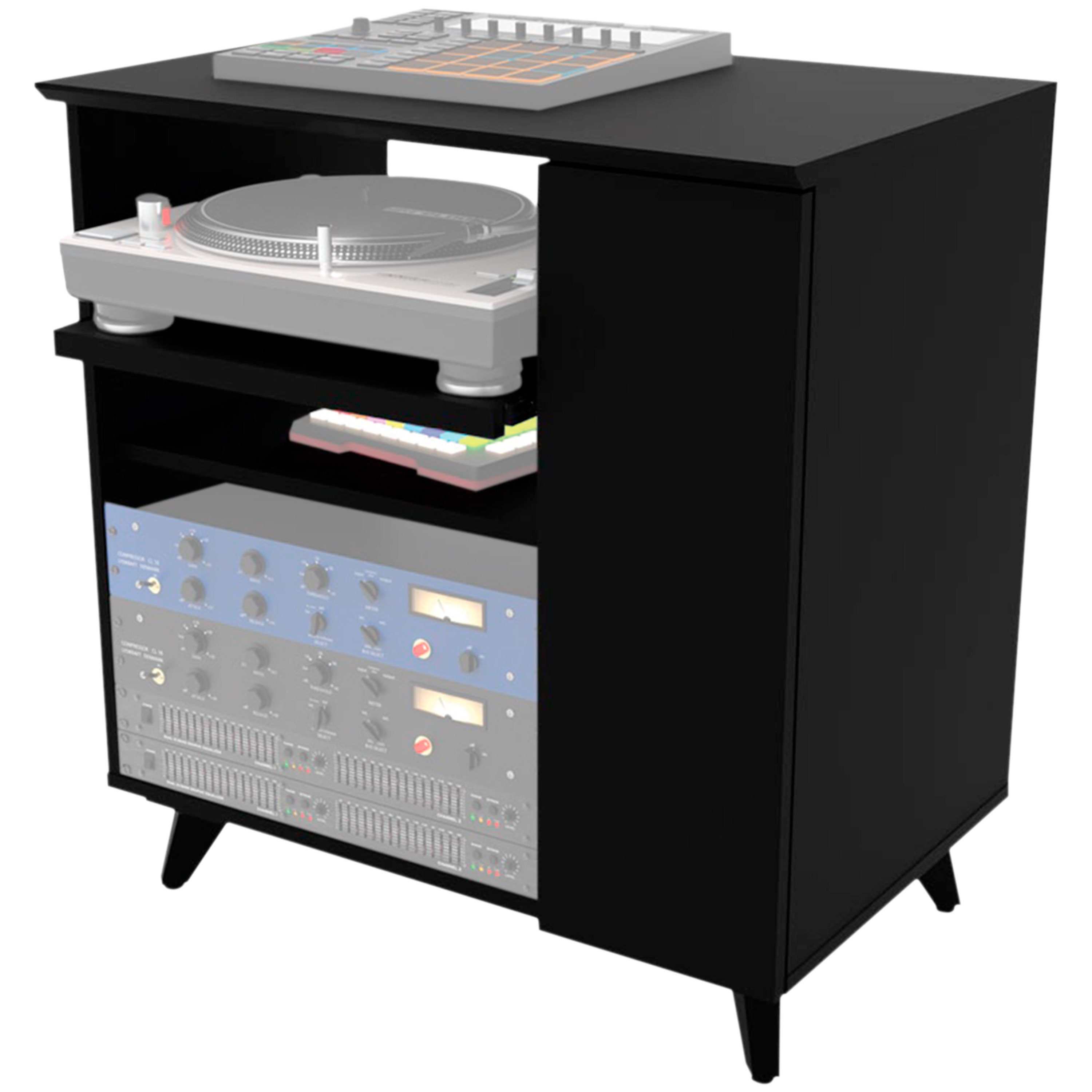 Glorious DJ Modular Side Rack Black - Studio Furniture SonoVente.com - en