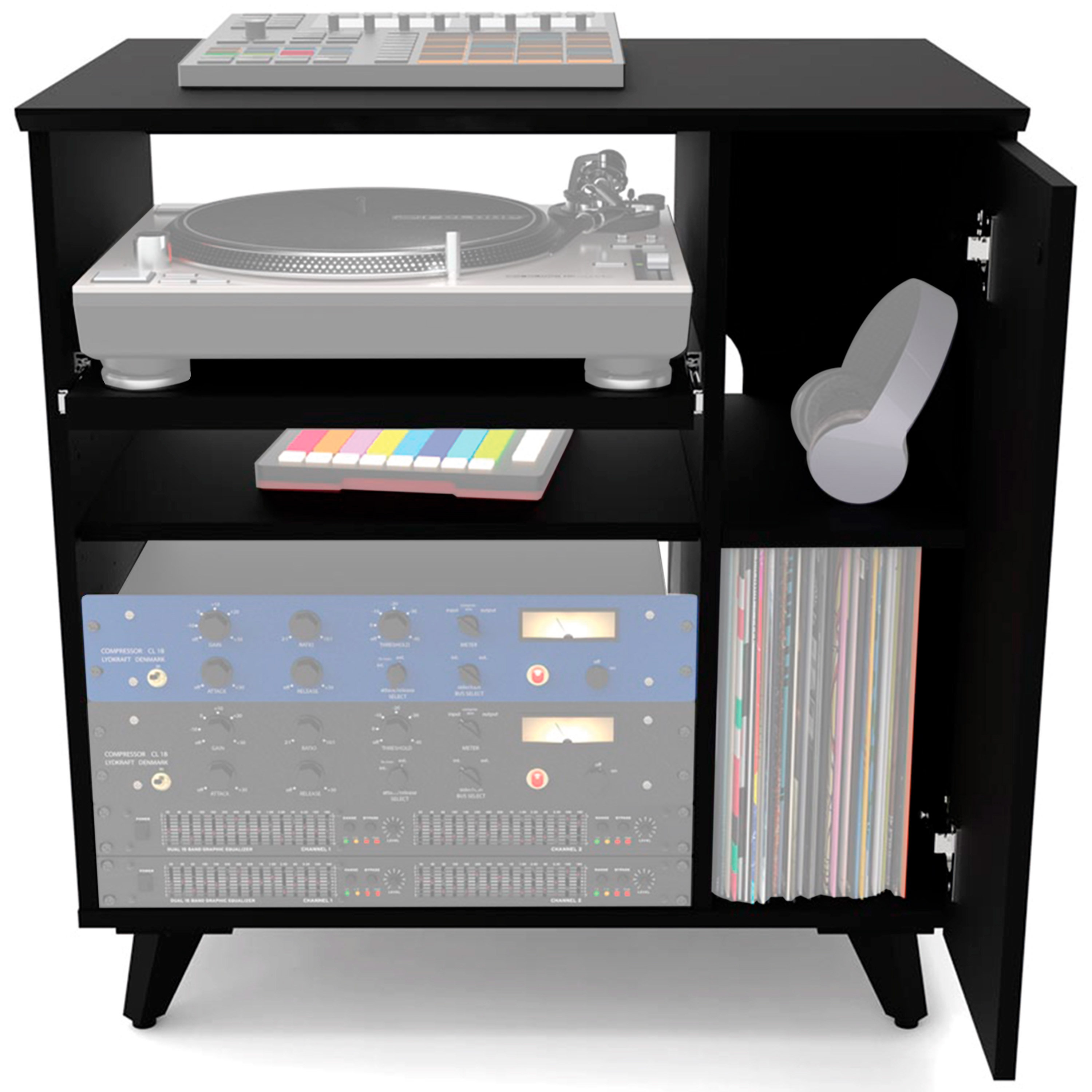 Glorious DJ Modular Side Rack Black - Meuble de studio SonoVente.com