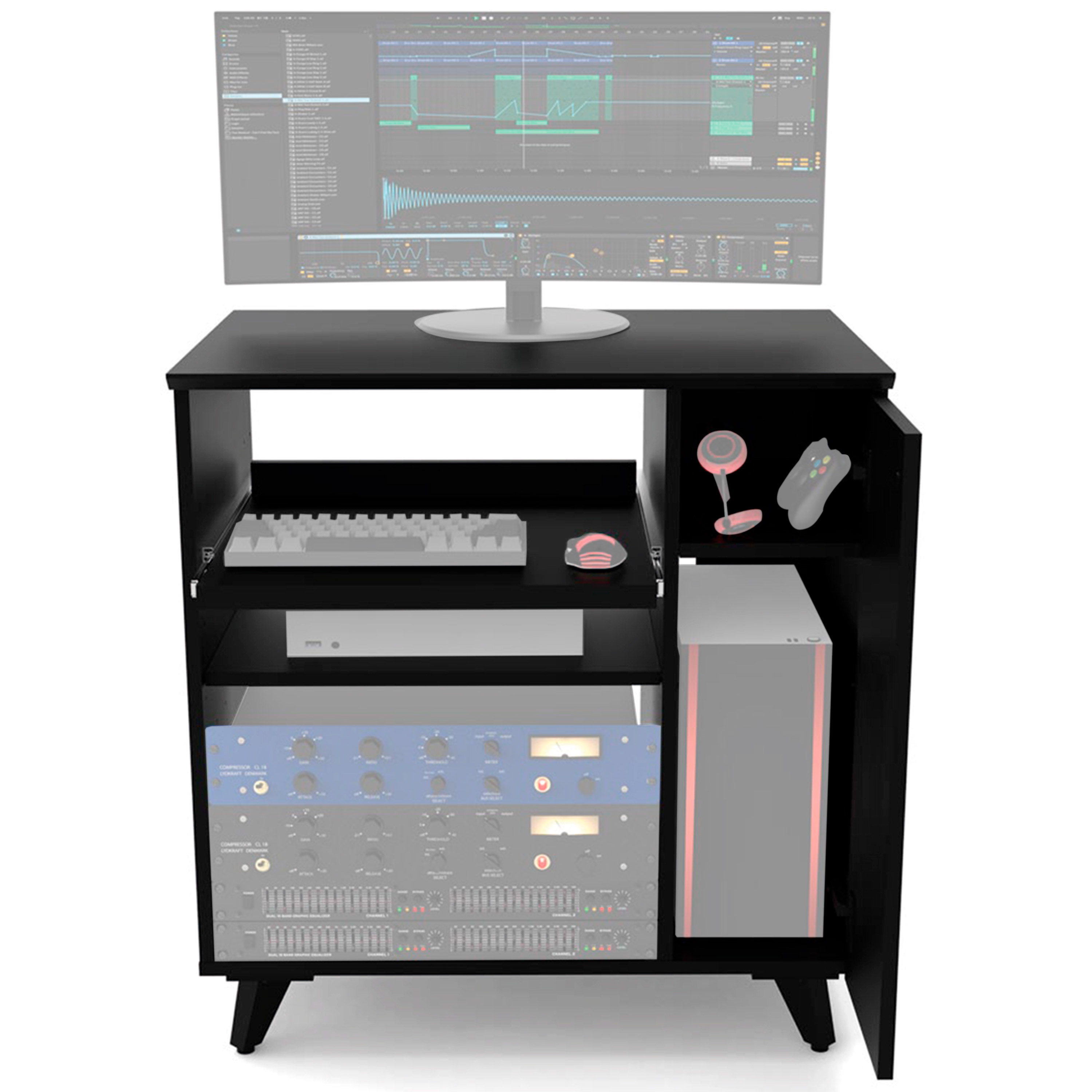 Glorious DJ Modular Side Rack Black - Mueble de Estudio SonoVente.com - es