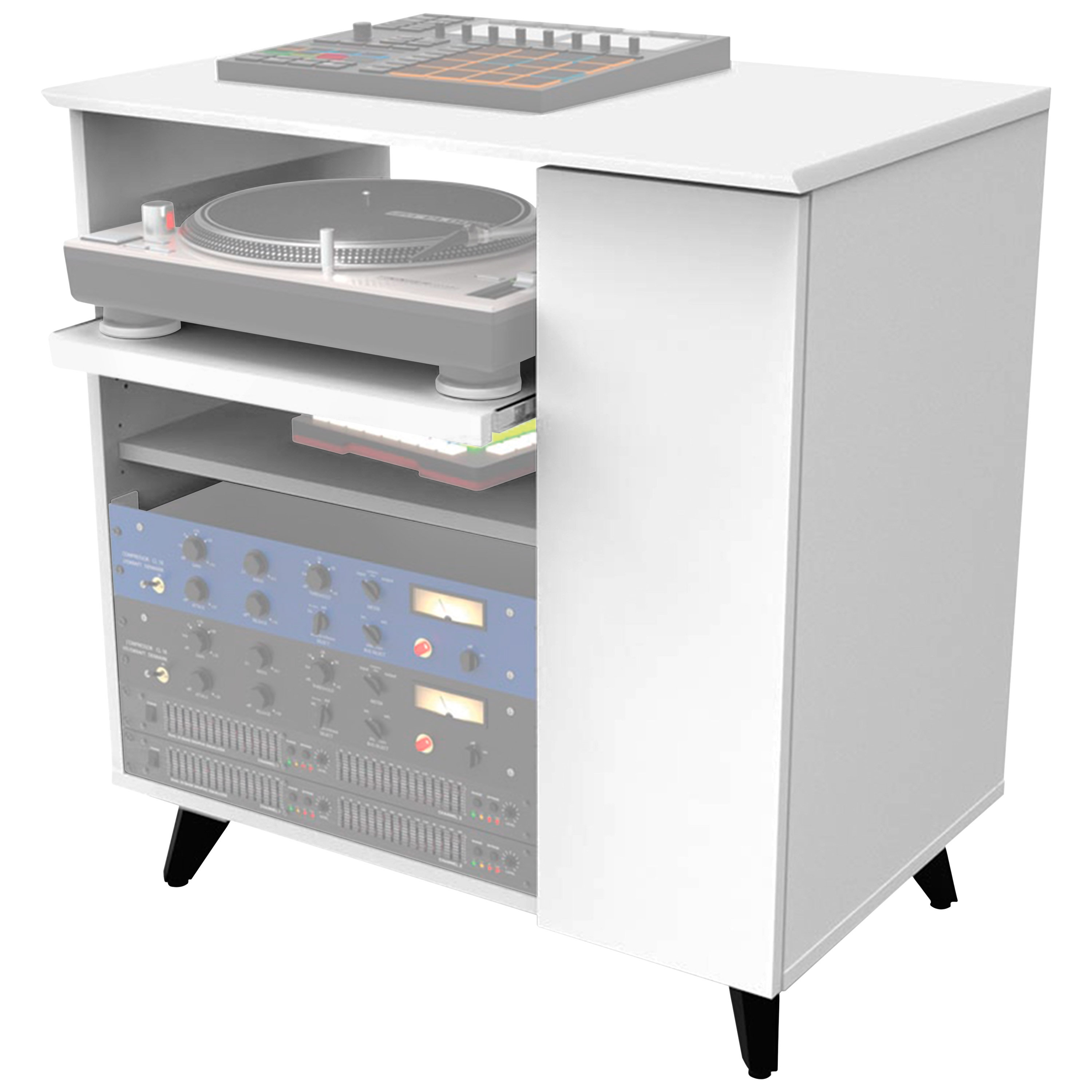 Glorious DJ Modular Side Rack White - Meuble de studio SonoVente.com