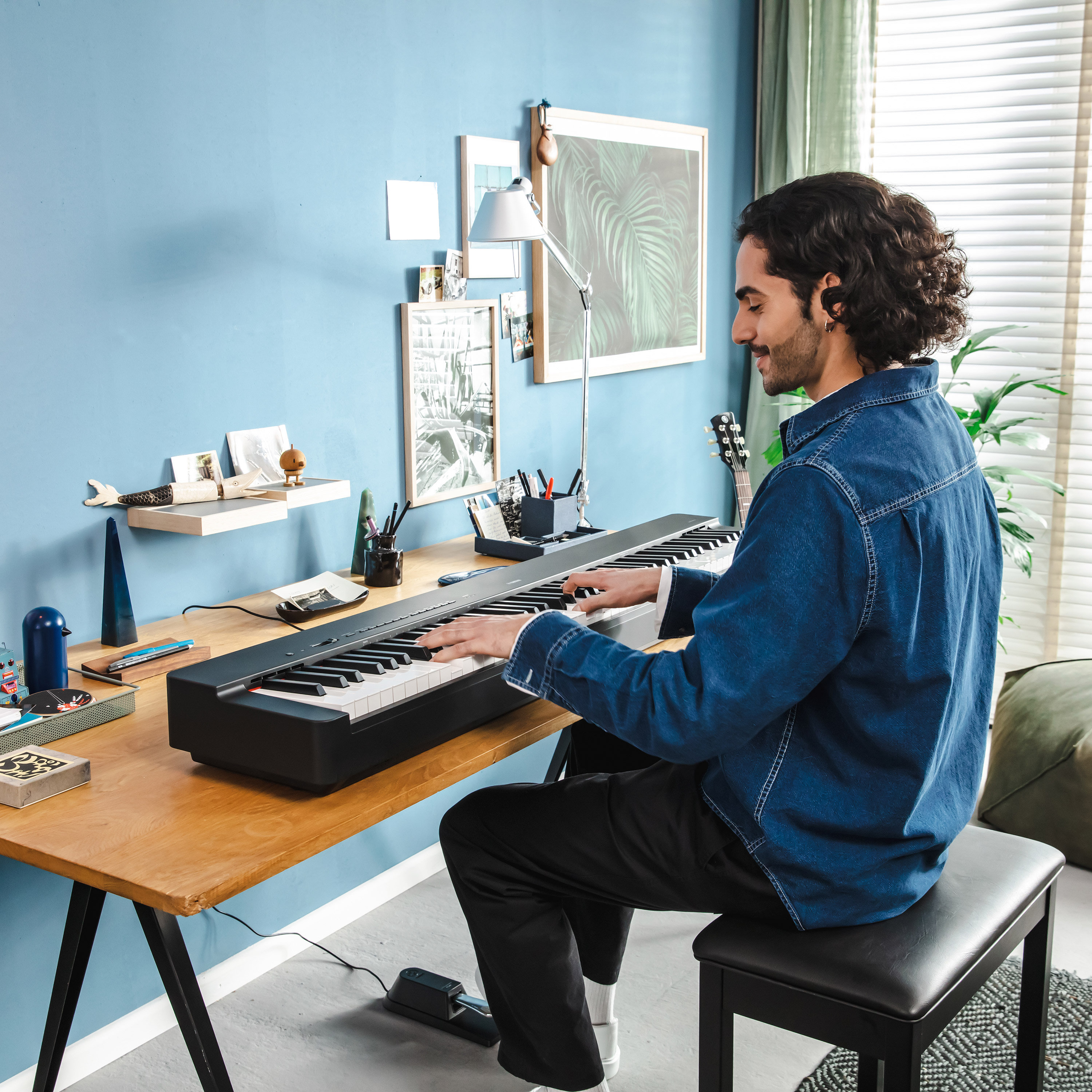 Yamaha P-225 Black + FC35 - Piano portable SonoVente.com
