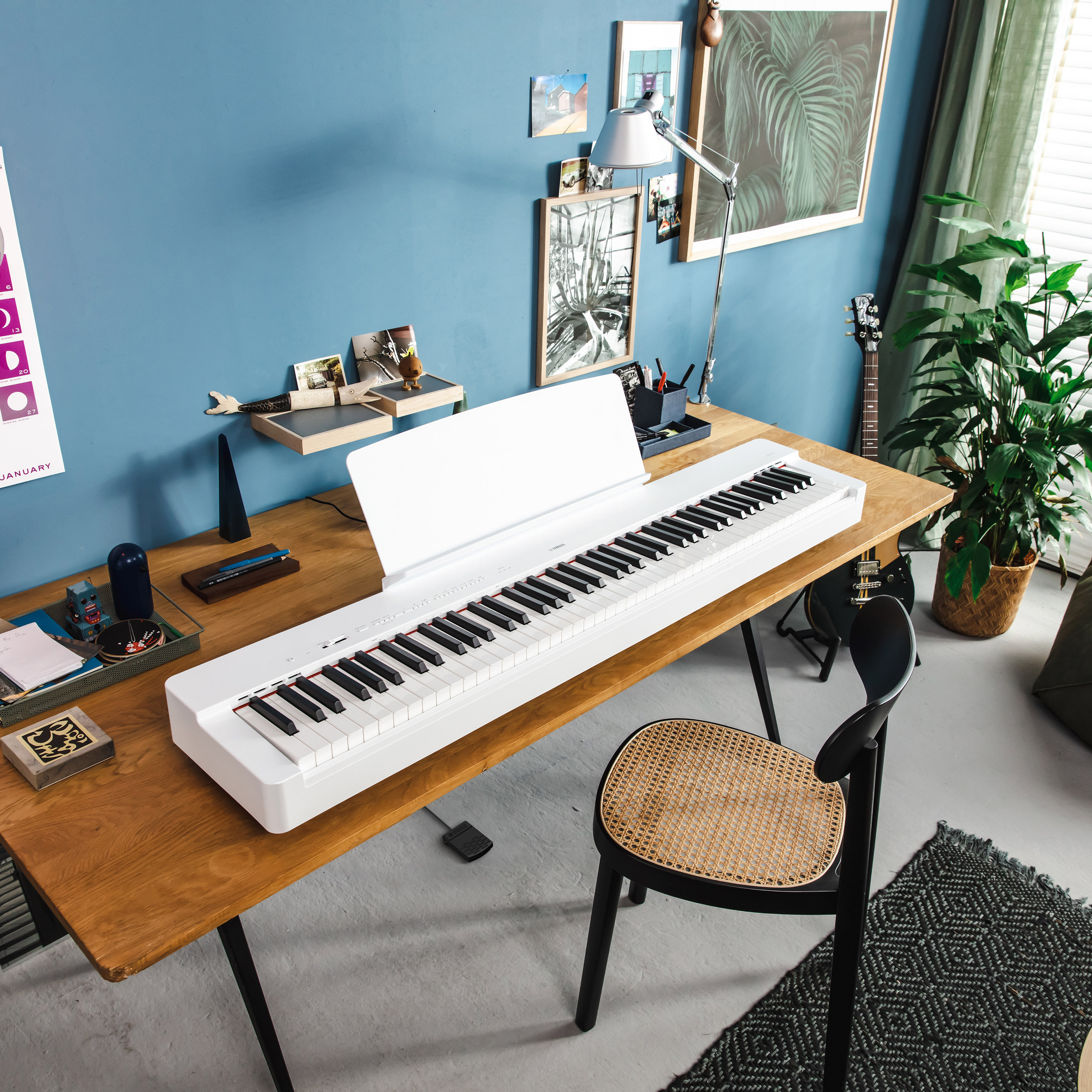 Yamaha P-225 White + FC35 - Piano portable SonoVente.com