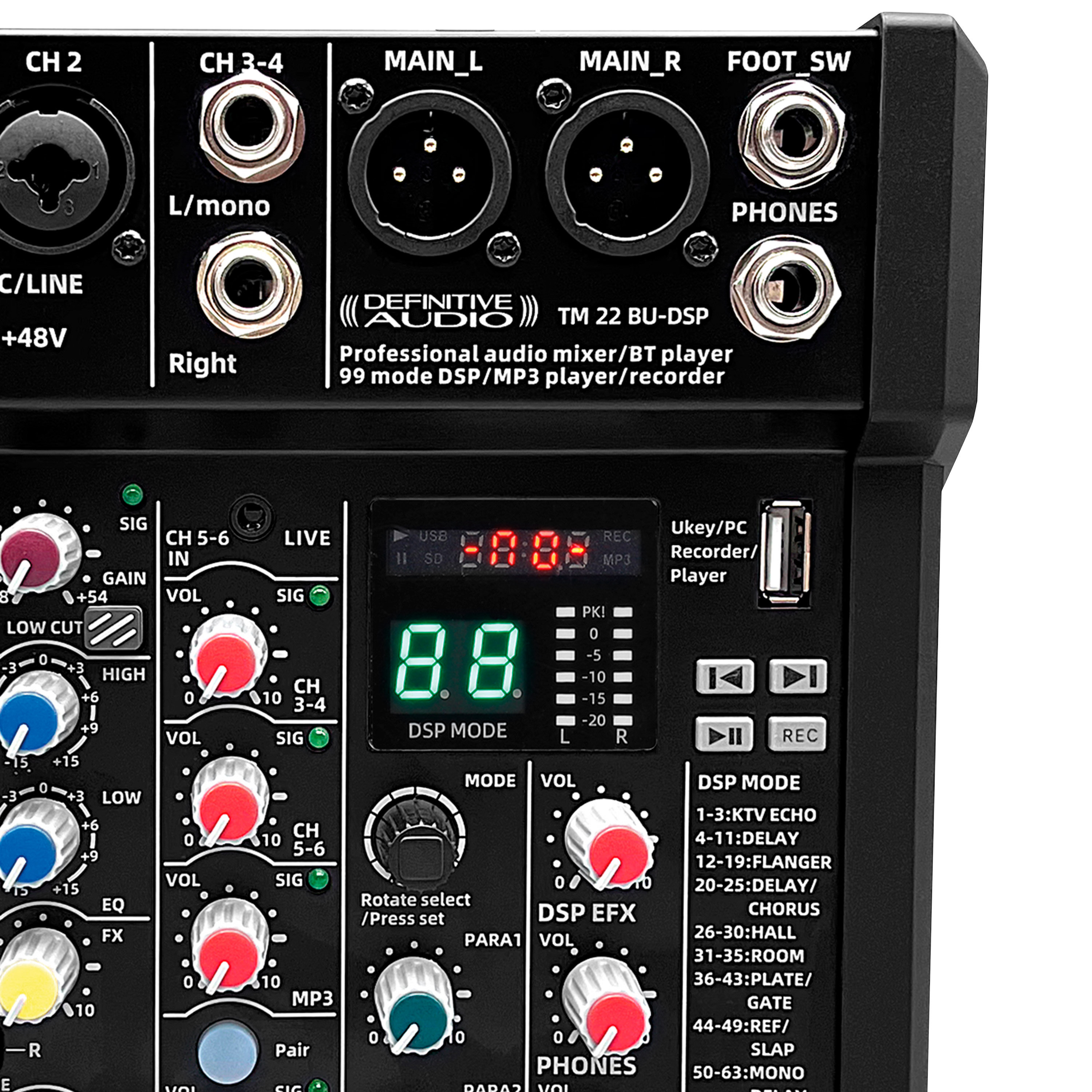 Definitive Audio TM 22 BU-DSP - Console de mixage analogique SonoVente.com