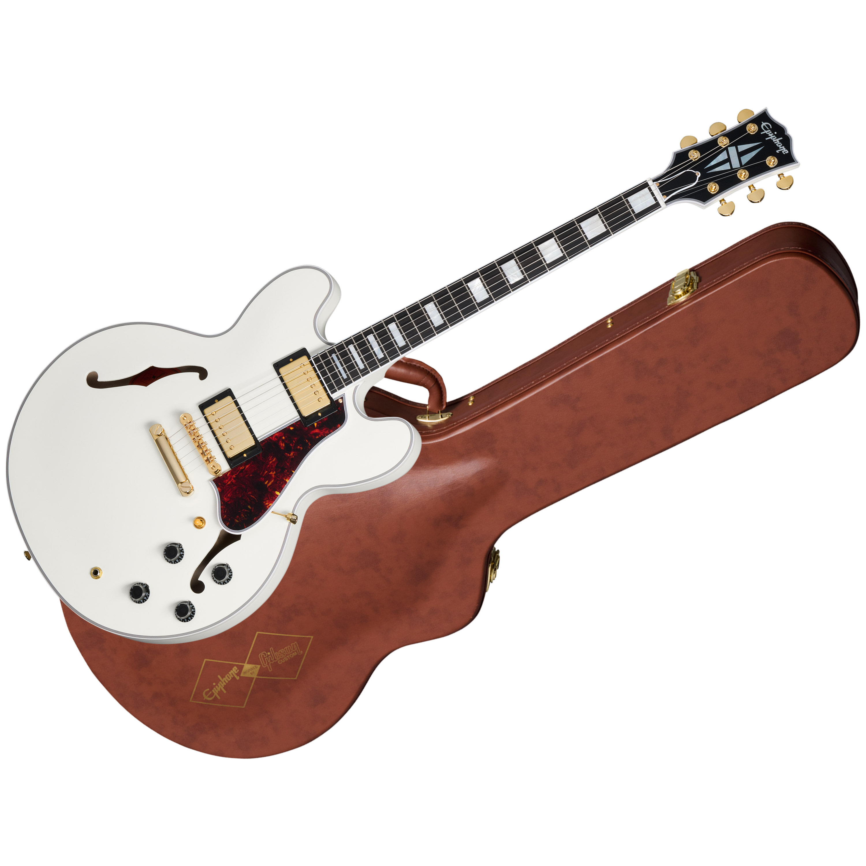 Epiphone 1959 ES-355 Classic White - Guitare hollow body SonoVente.com