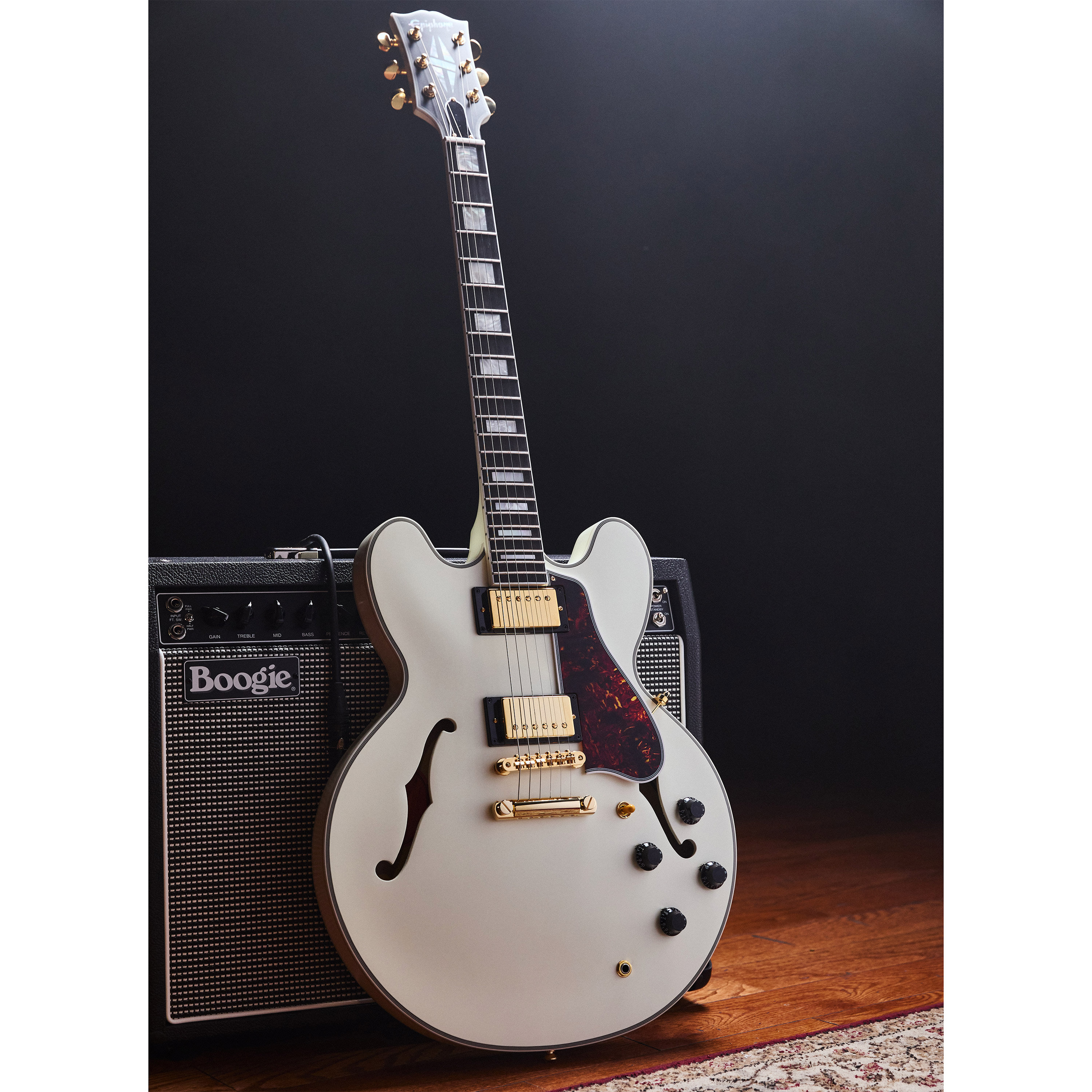 Epiphone 1959 ES-355 Classic White - Guitare hollow body SonoVente.com