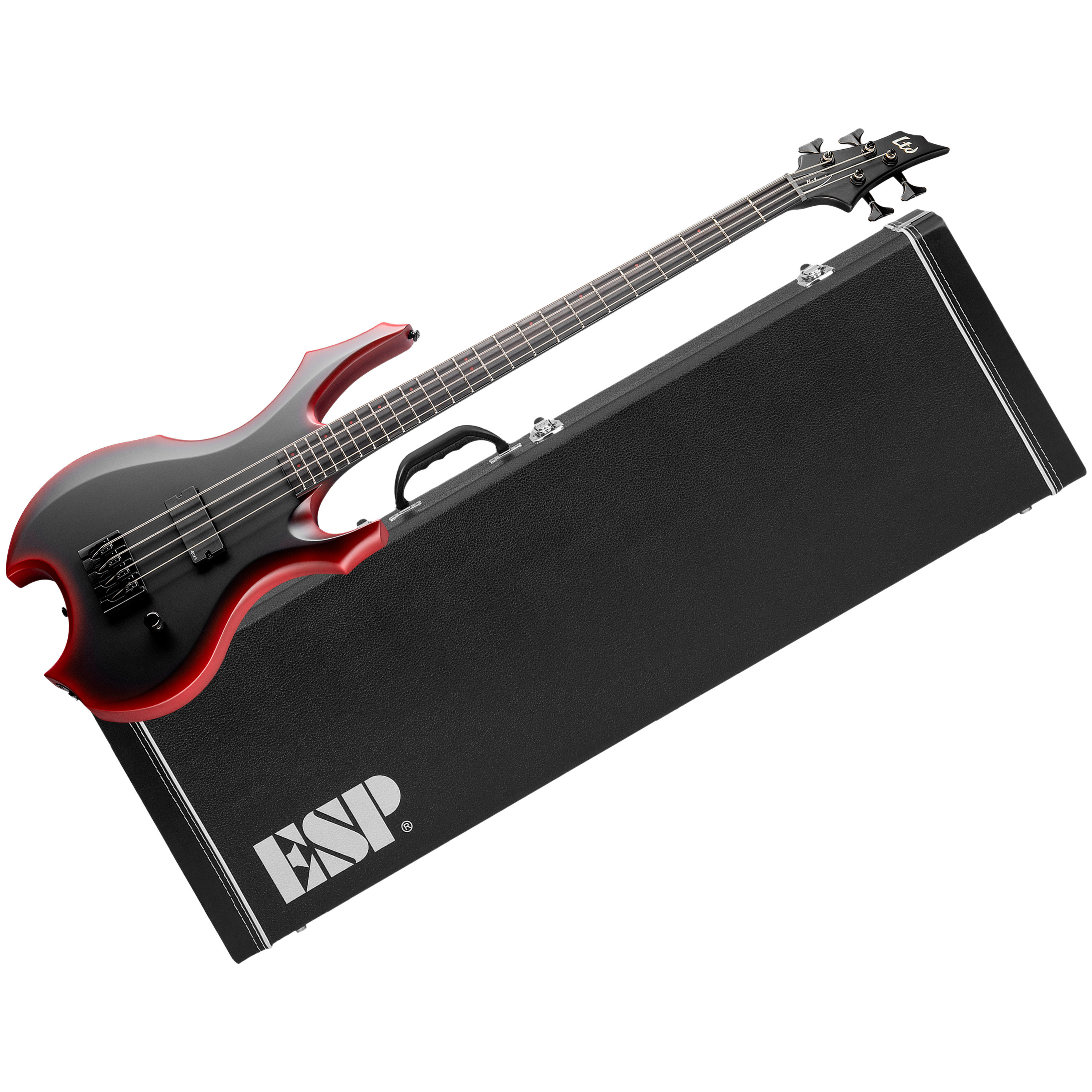 LTD FL4-BLKREDBS Fred LeClercq Signature Orion Bass Black Red Burst ...