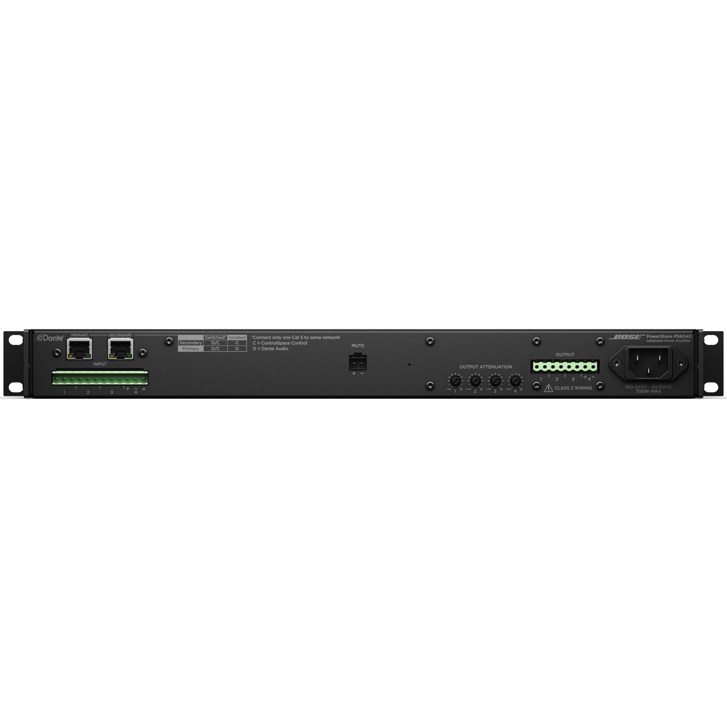 Bose Professional PowerShare PS604D Adaptable Power Amplifier - Ampli ...