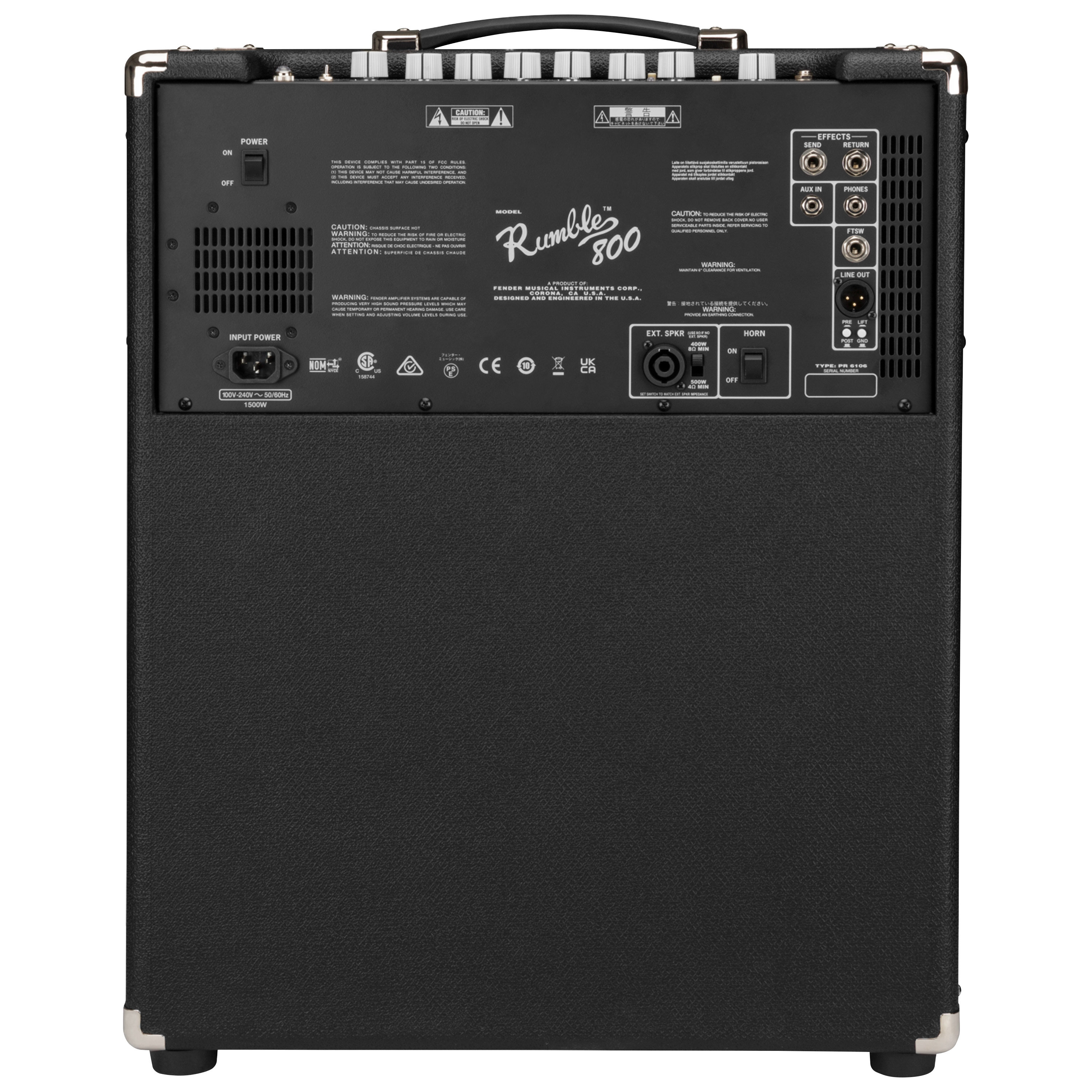 Fender Rumble 800 Combo - Combo basse SonoVente.com