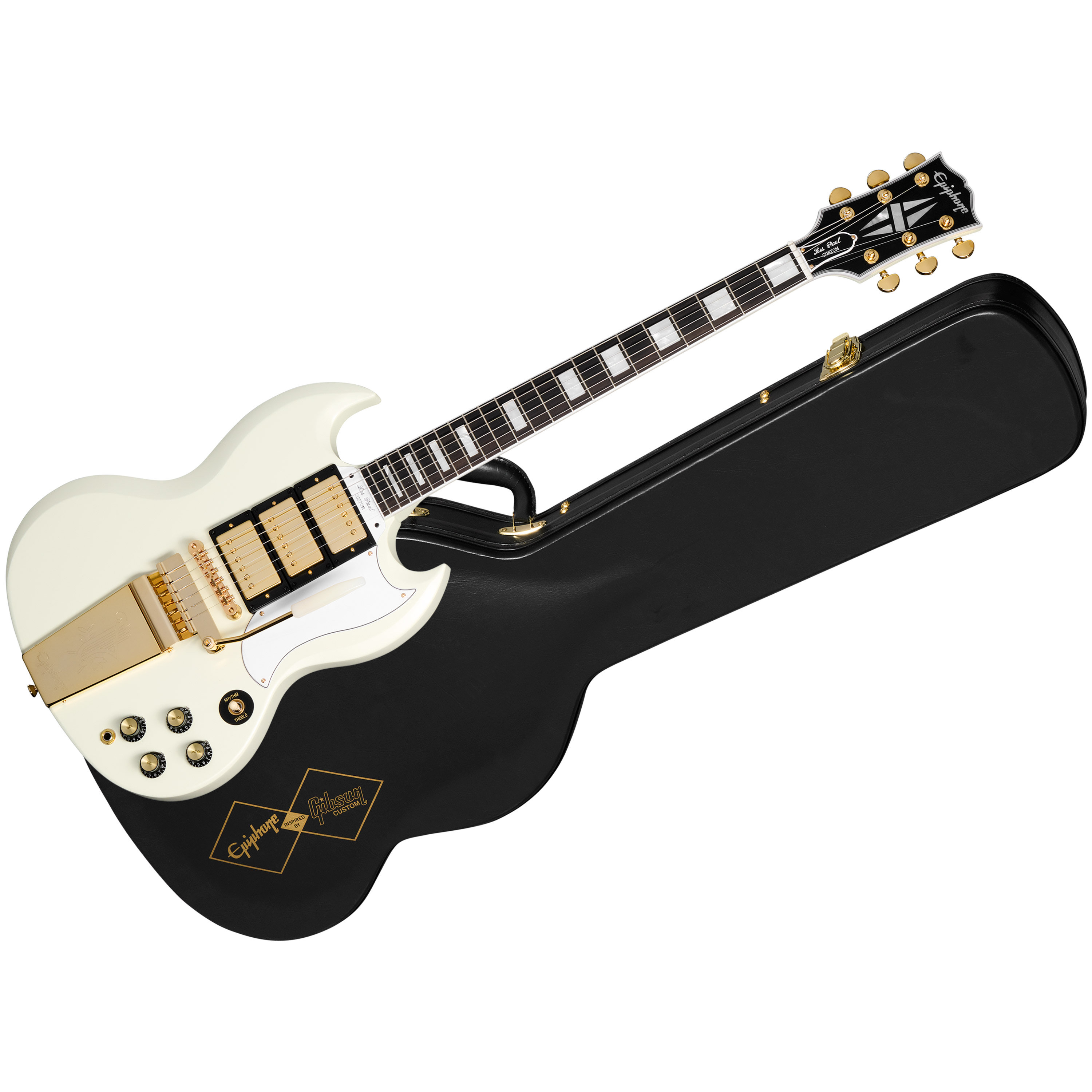 Epiphone 1963 Les Paul SG Custom Maestro Vibrola Classic White Inspired ...