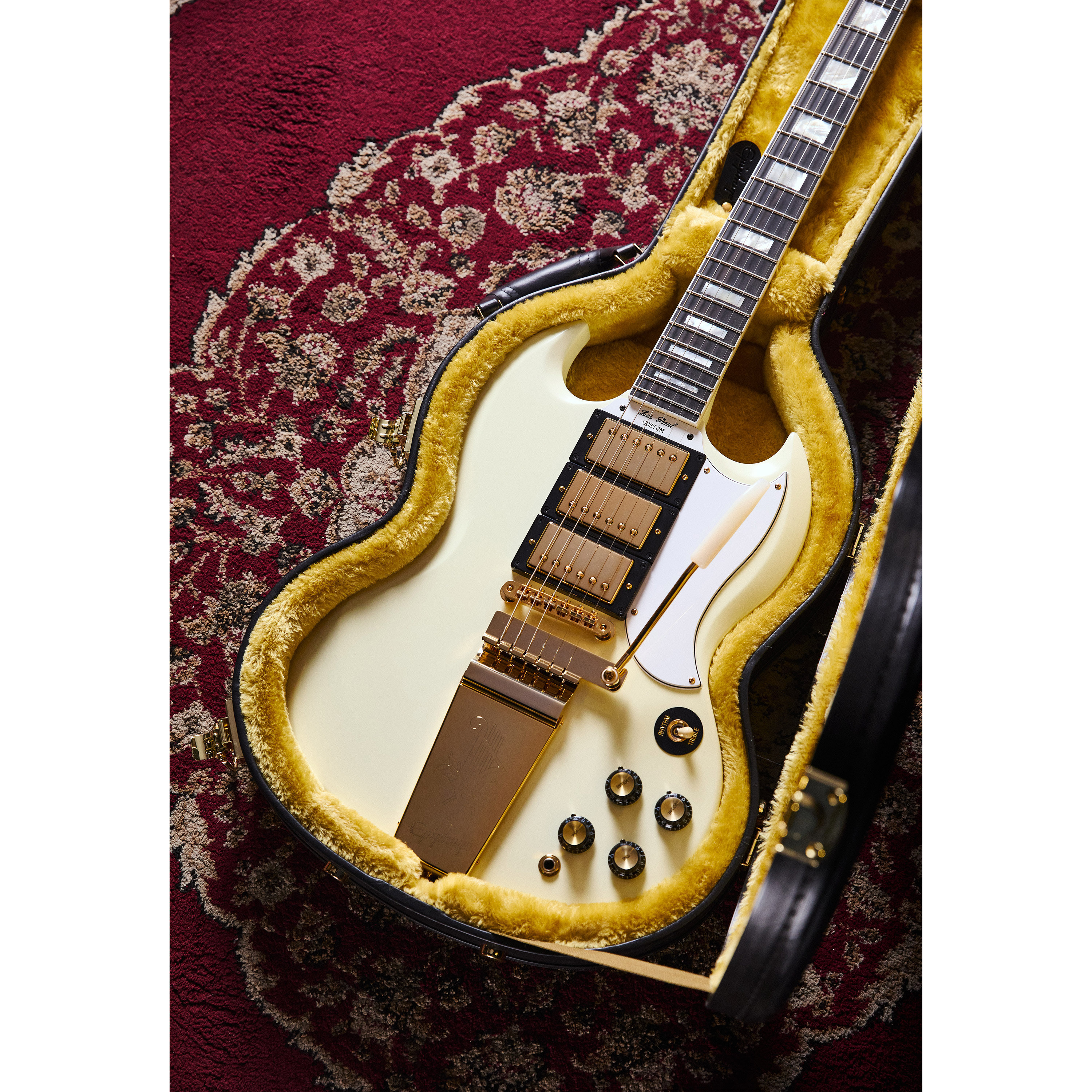 Epiphone 1963 Les Paul SG Custom Maestro Vibrola Classic White Inspired ...