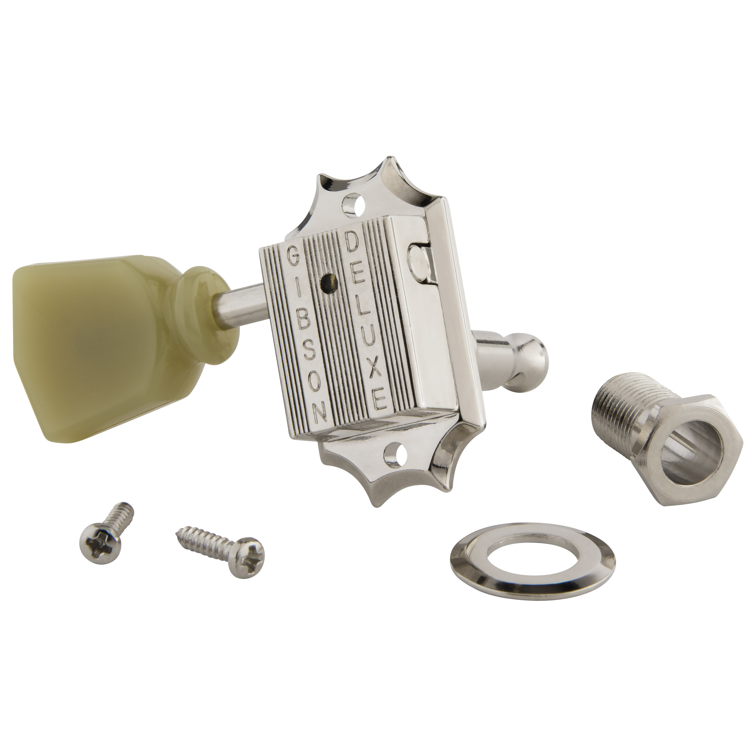 Gibson PMMH-010 Deluxe Green Key Tuner Set Vintage Nickel - Pièces ...