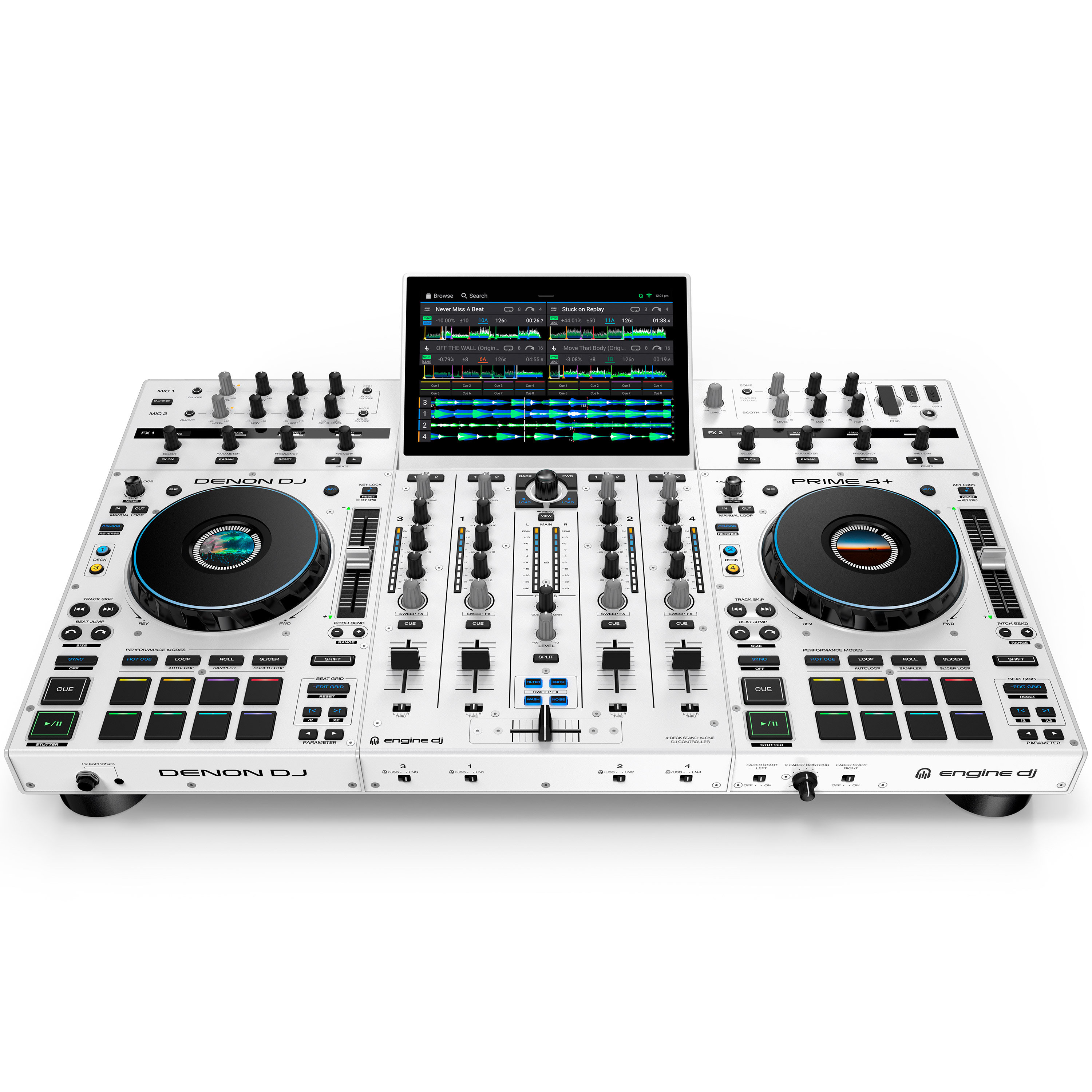 Denon DJ Prime 4+ White Limited Edition - Contrôleur DJ autonome ...